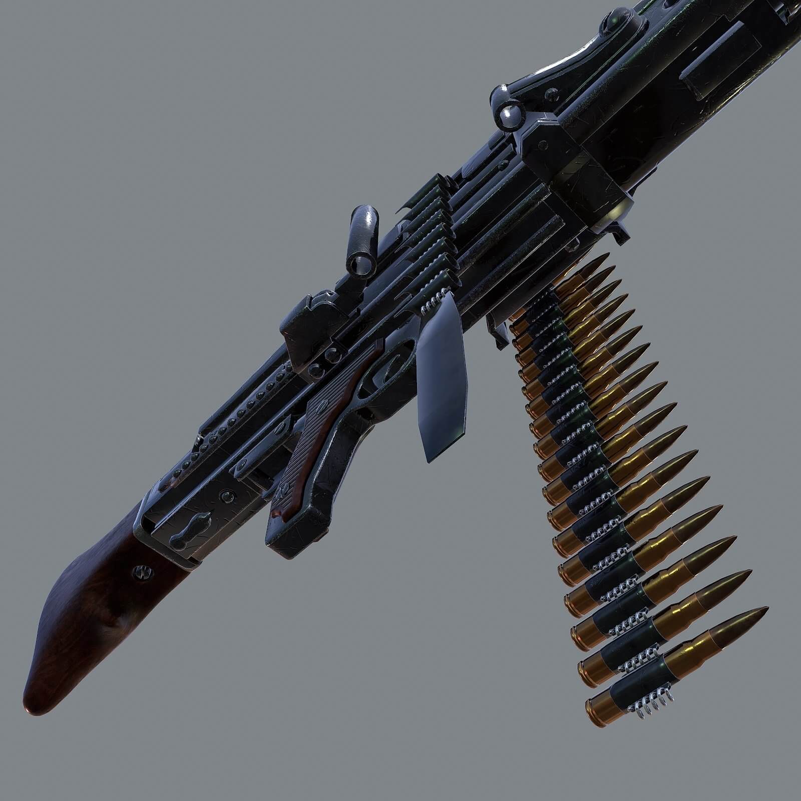 MG-42 Machine Gun 3D Model by Nicu_Tepes