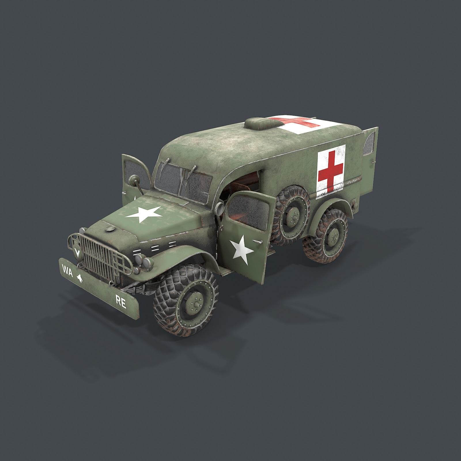 Dodge WC54 Military Ambulance - 3D Model by Nicu_Tepes