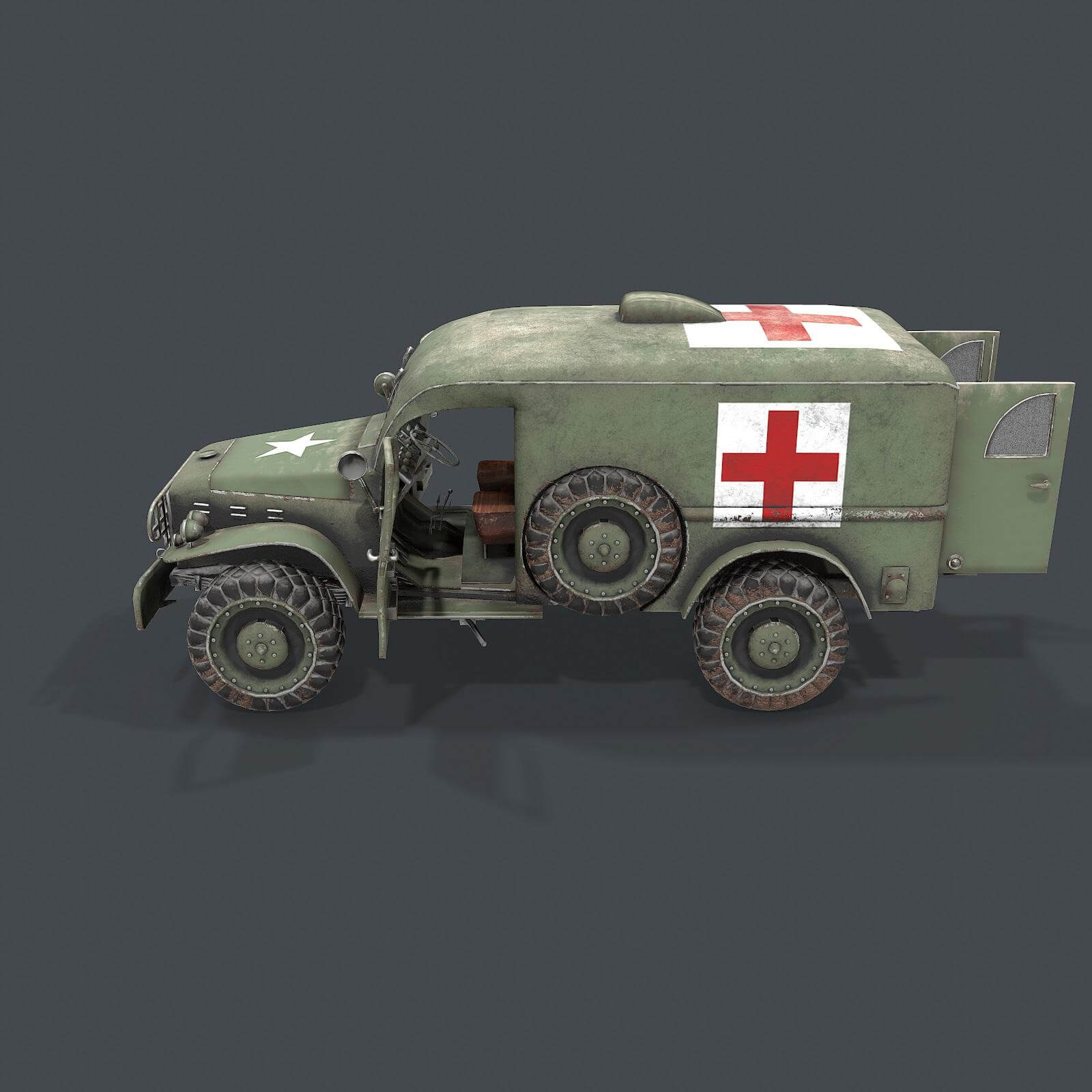 Dodge WC54 Military Ambulance - 3D Model by Nicu_Tepes