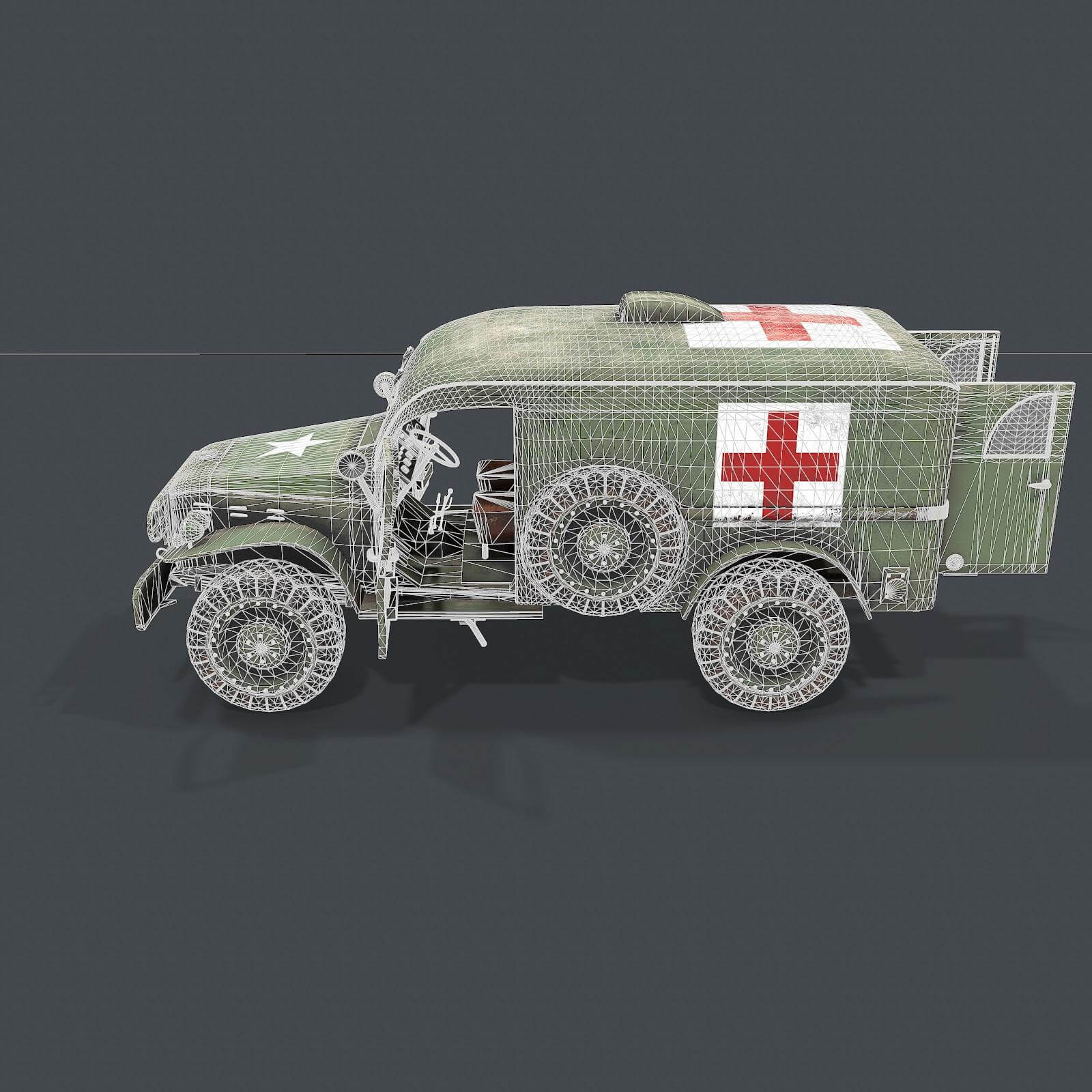 Dodge WC54 Military Ambulance - 3D Model by Nicu_Tepes