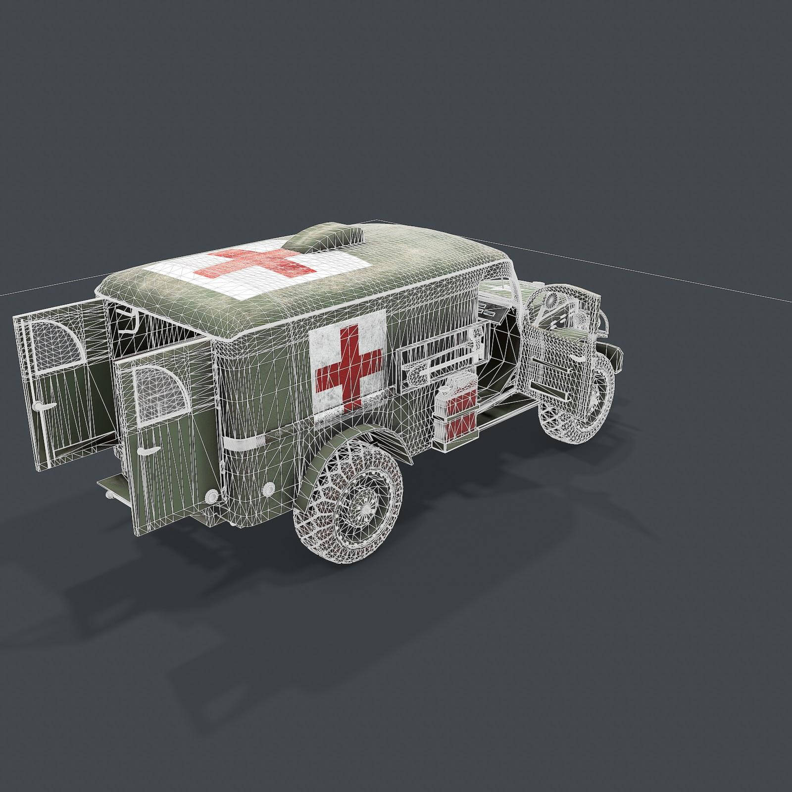 Dodge WC54 Military Ambulance - 3D Model by Nicu_Tepes