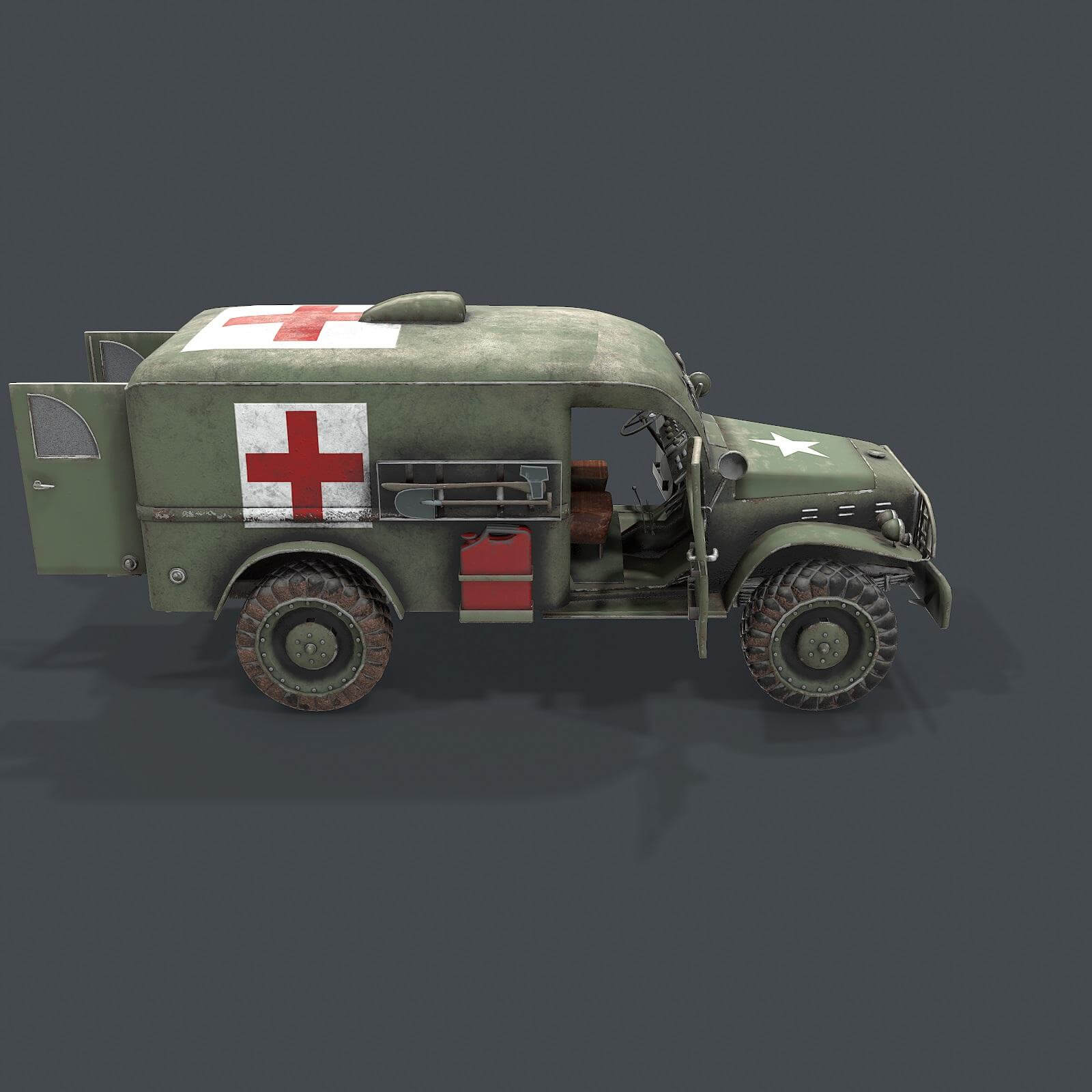 Dodge WC54 Military Ambulance - 3D Model by Nicu_Tepes