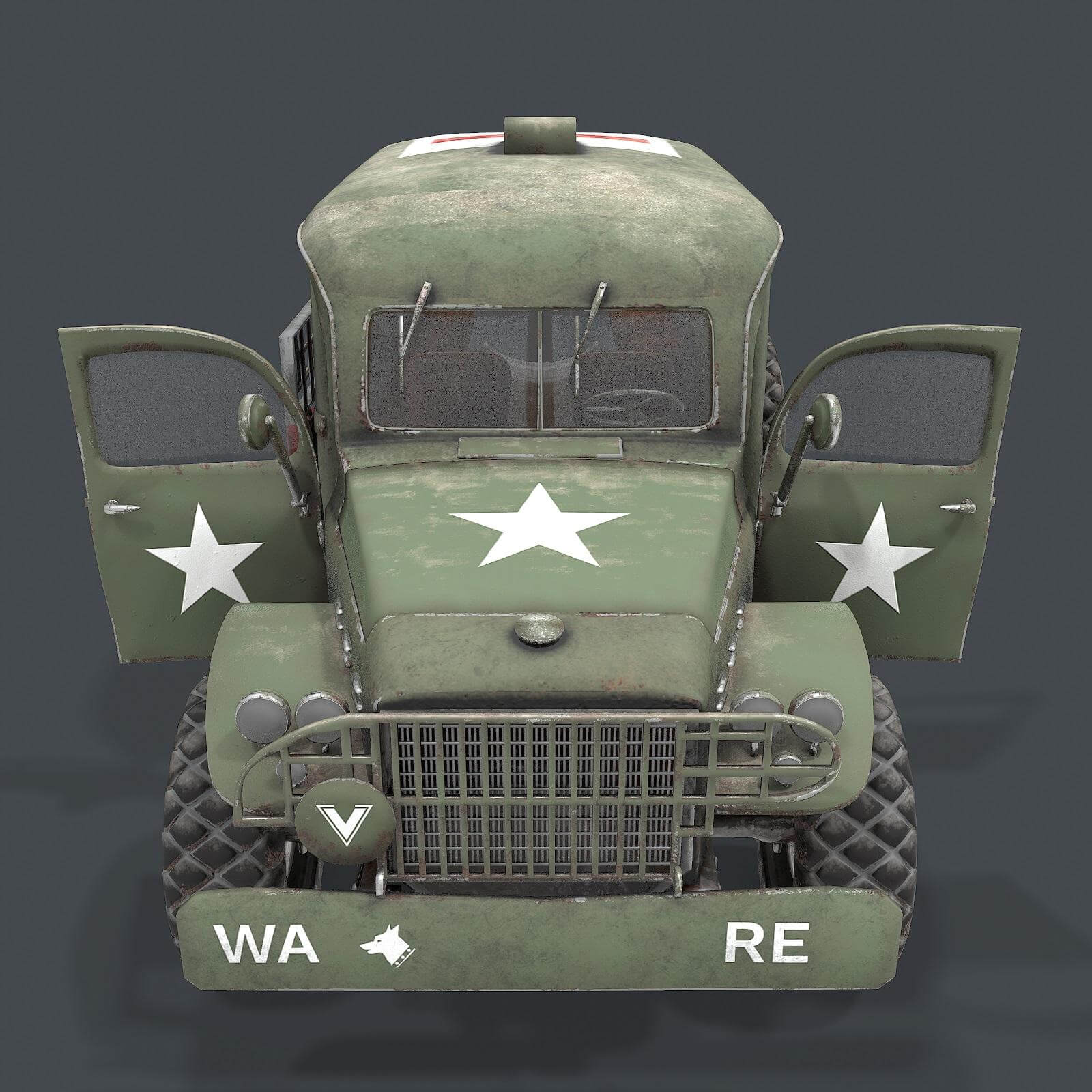 Dodge WC54 Military Ambulance - 3D Model by Nicu_Tepes