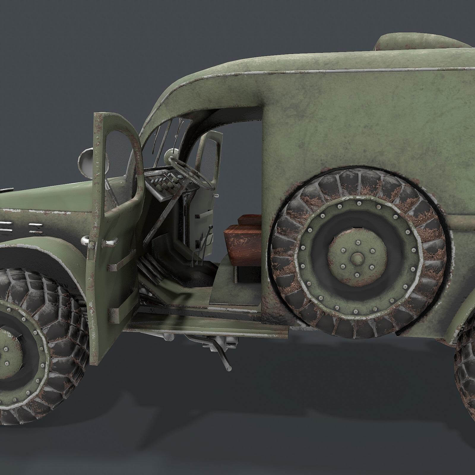 Dodge WC54 Military Ambulance - 3D Model by Nicu_Tepes