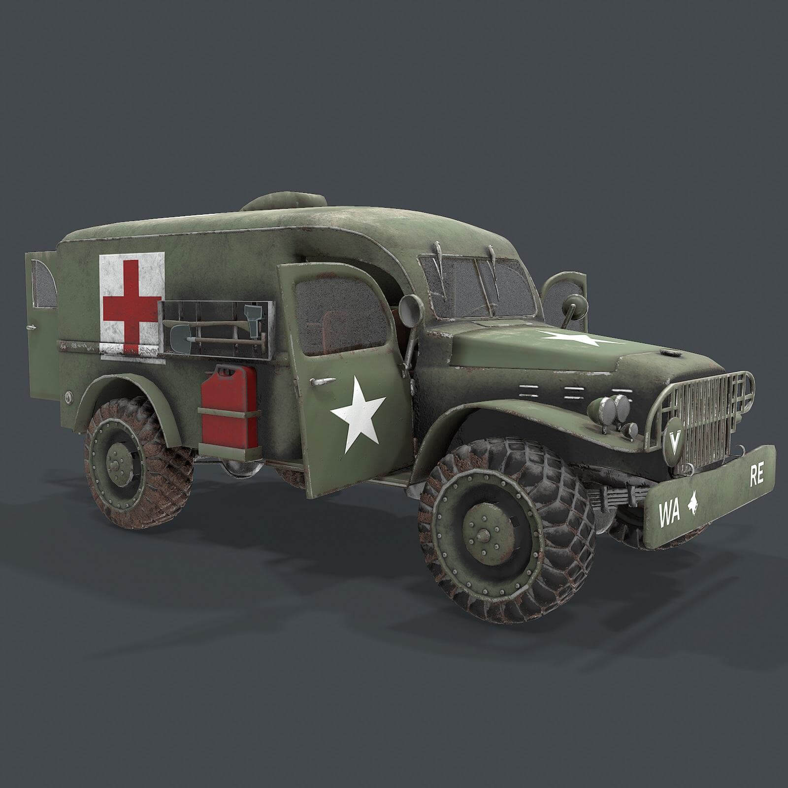 Dodge WC54 Military Ambulance - 3D Model by Nicu_Tepes