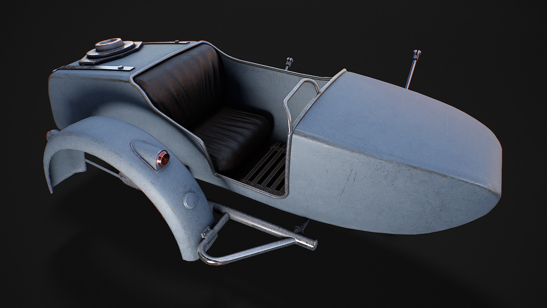 Military Motorcycle - 3D Model by Nicu_Tepes