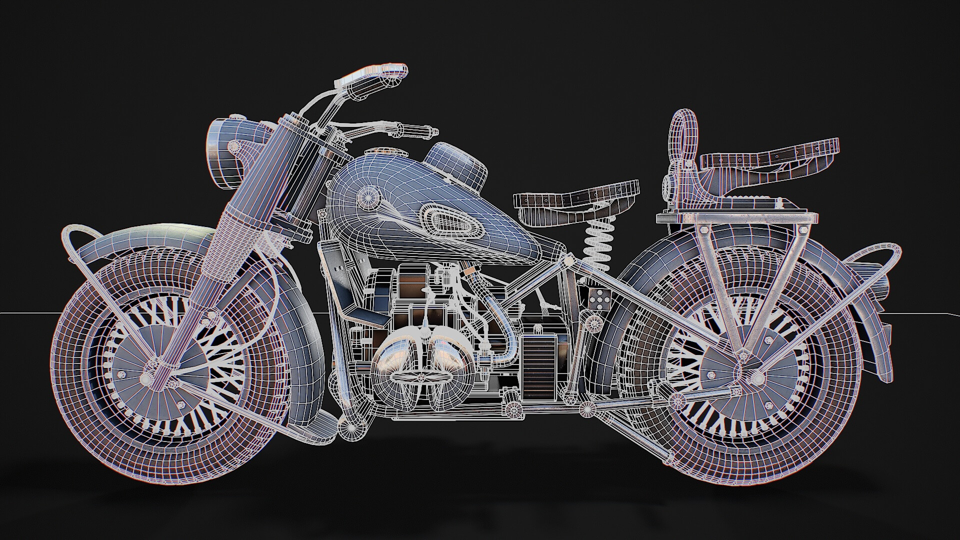 Motorcycle 3D model by Nicu_Tepes