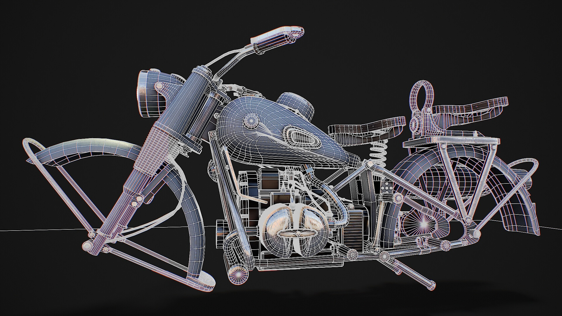 Motorcycle 3D model by Nicu_Tepes