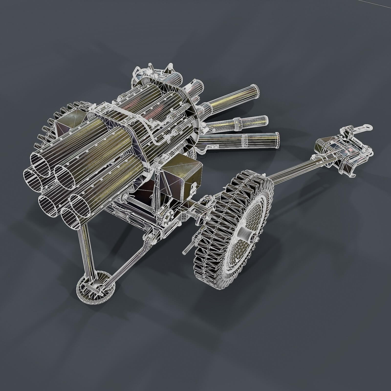Nebelwerfer Rocket Artillery Launcher - 3D Model by Nicu_Tepes