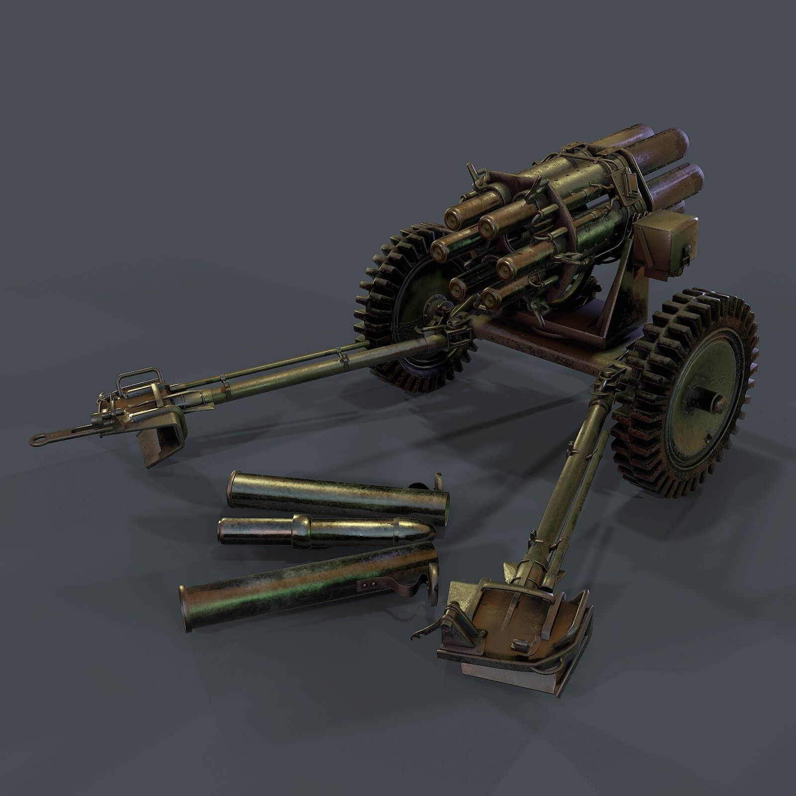 Nebelwerfer Rocket Artillery Launcher - 3D Model by Nicu_Tepes
