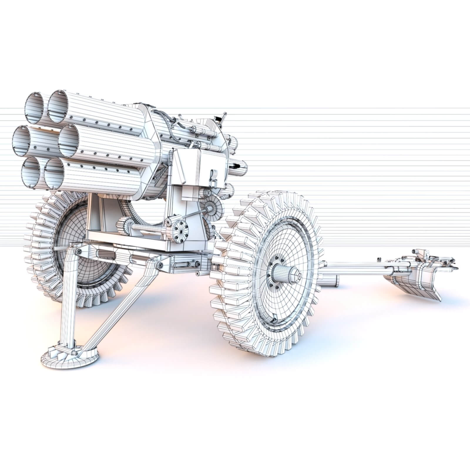 Nebelwerfer Rocket Artillery Launcher - 3D Model by Nicu_Tepes