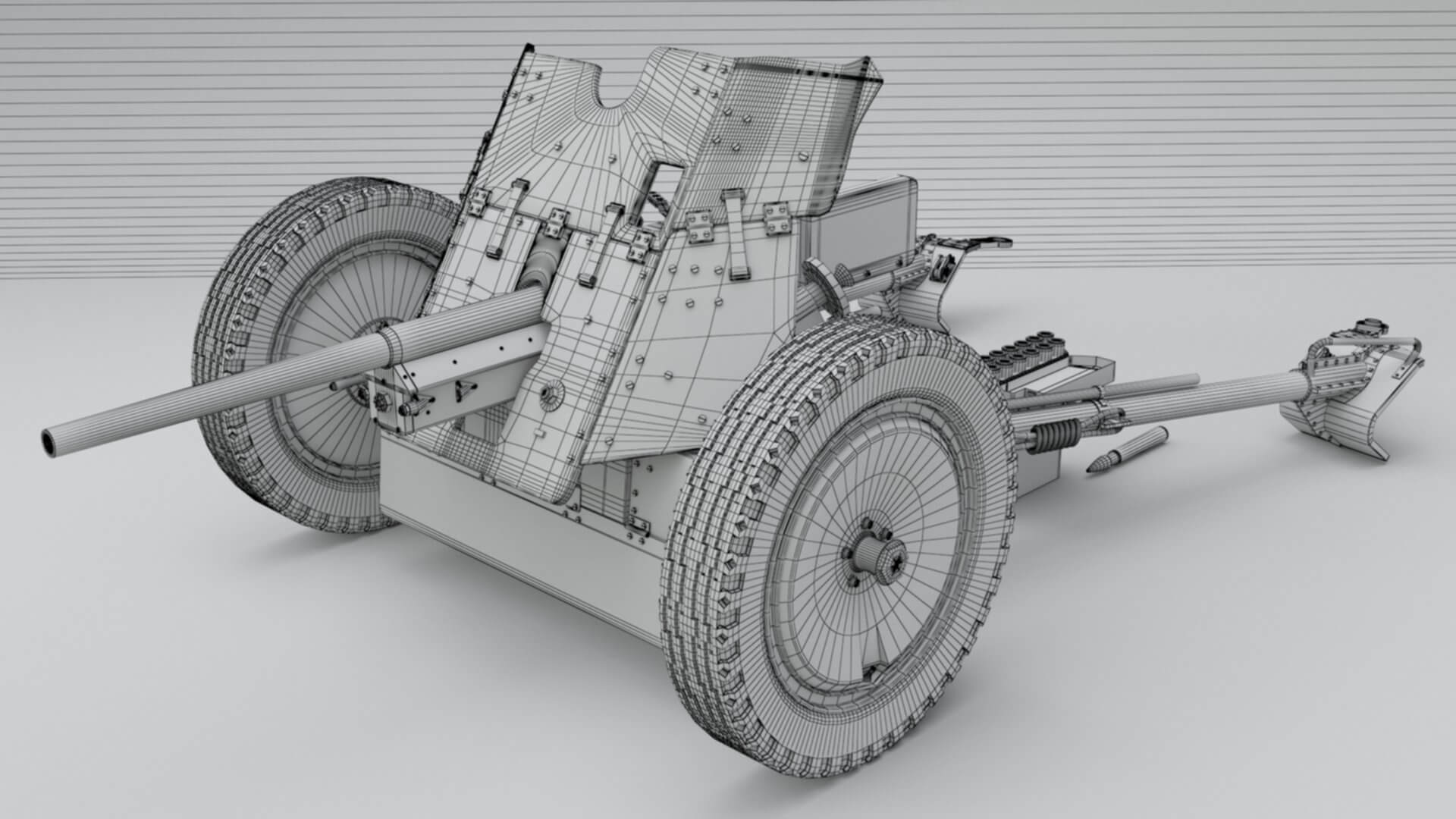 Pak 36 - 3D Model by Nicu_Tepes