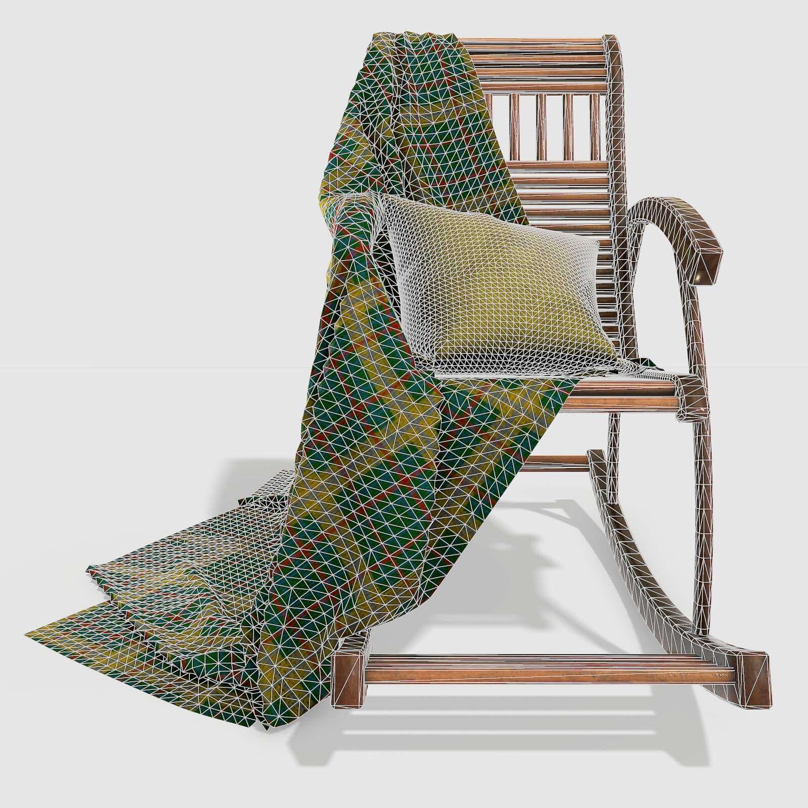 Rocking Chair - 3D Model by Nicu_Tepes