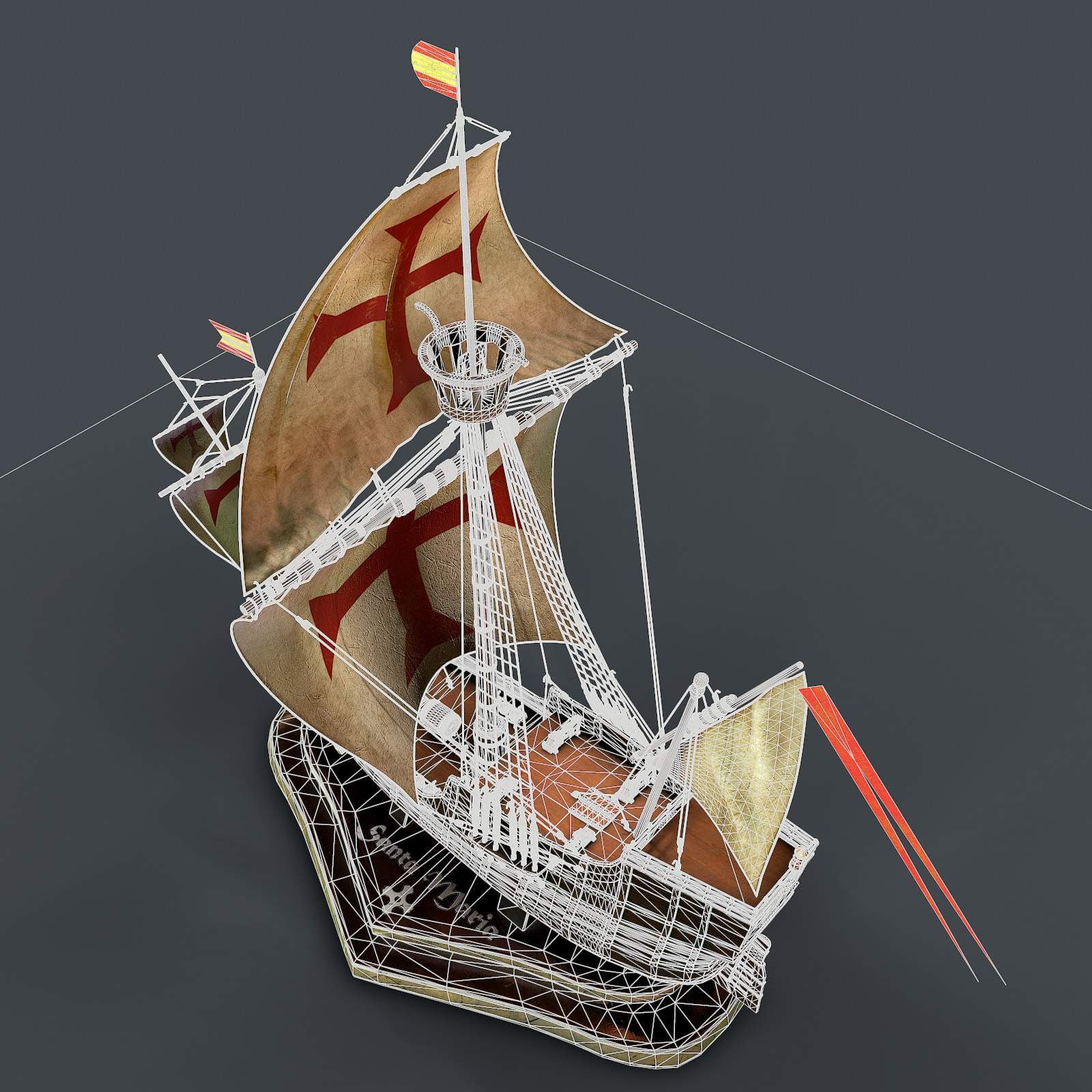 Santa Maria - 3D Model by Nicu_Tepes
