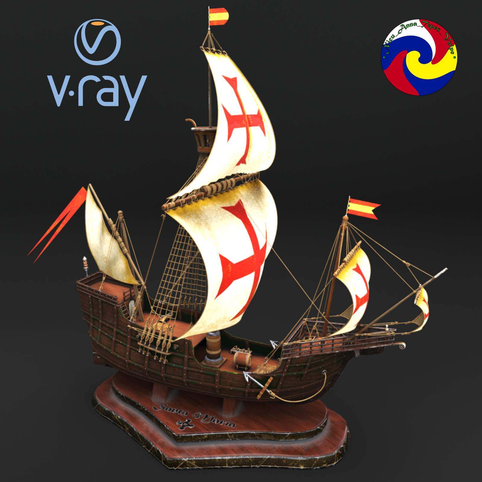 Santa Maria - 3D Model by Nicu_Tepes