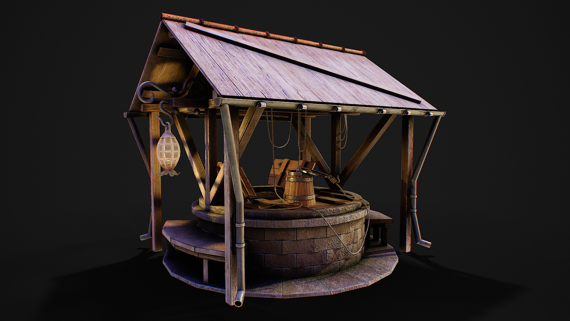 Stone Well - 3D Model by Nicu_Tepes