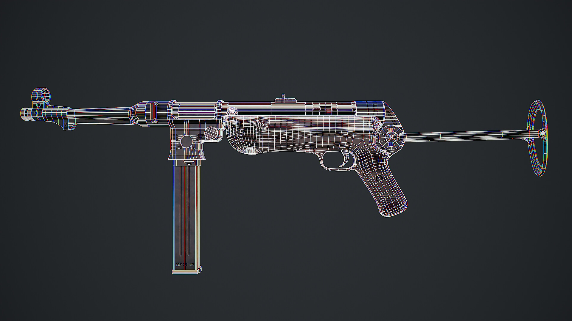 Submachine Gun MP 38 40 3D Model by Nicu_Tepes