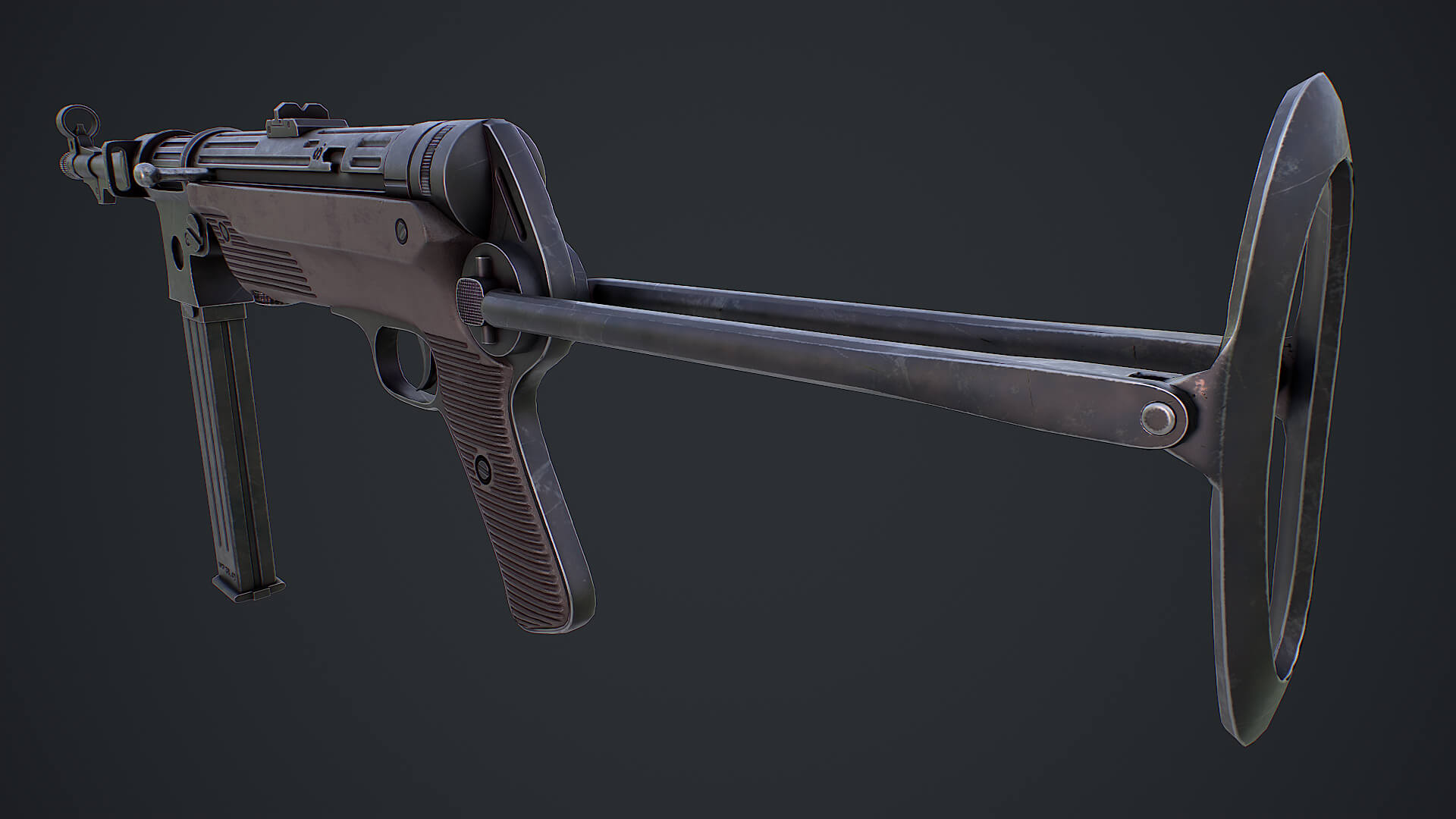 Submachine Gun MP 38 40 3D Model by Nicu_Tepes