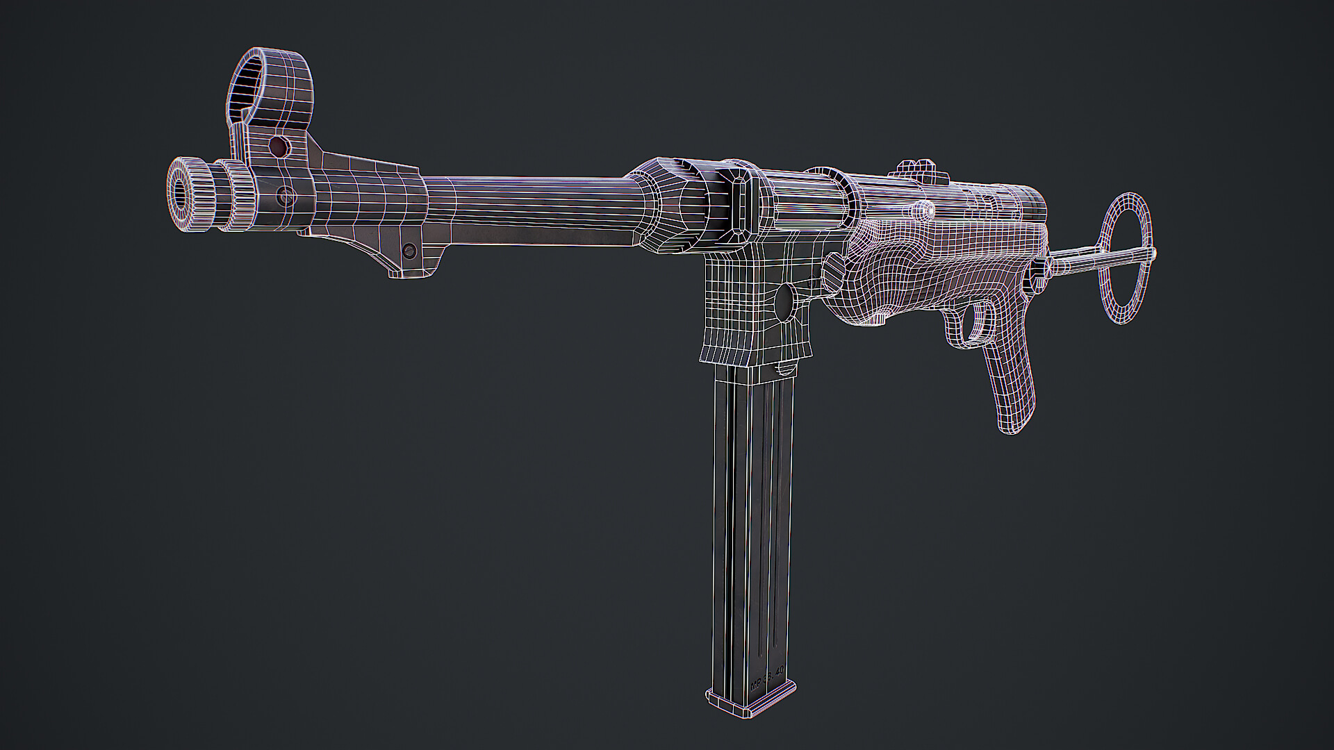 Submachine Gun MP 38 40 3D Model by Nicu_Tepes