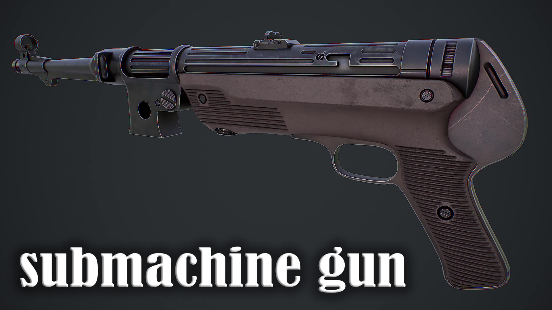 Submachine Gun MP 38 40 3D Model by Nicu_Tepes