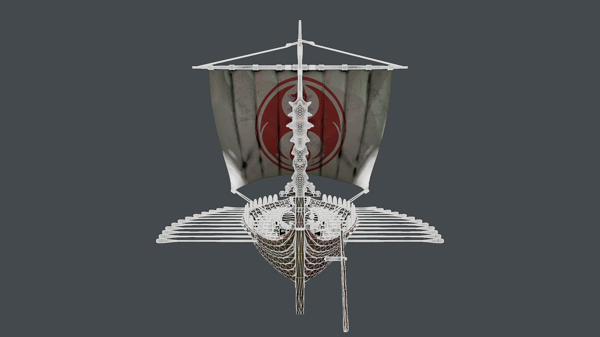 Viking Drakkar - 3D Model by Nicu_Tepes