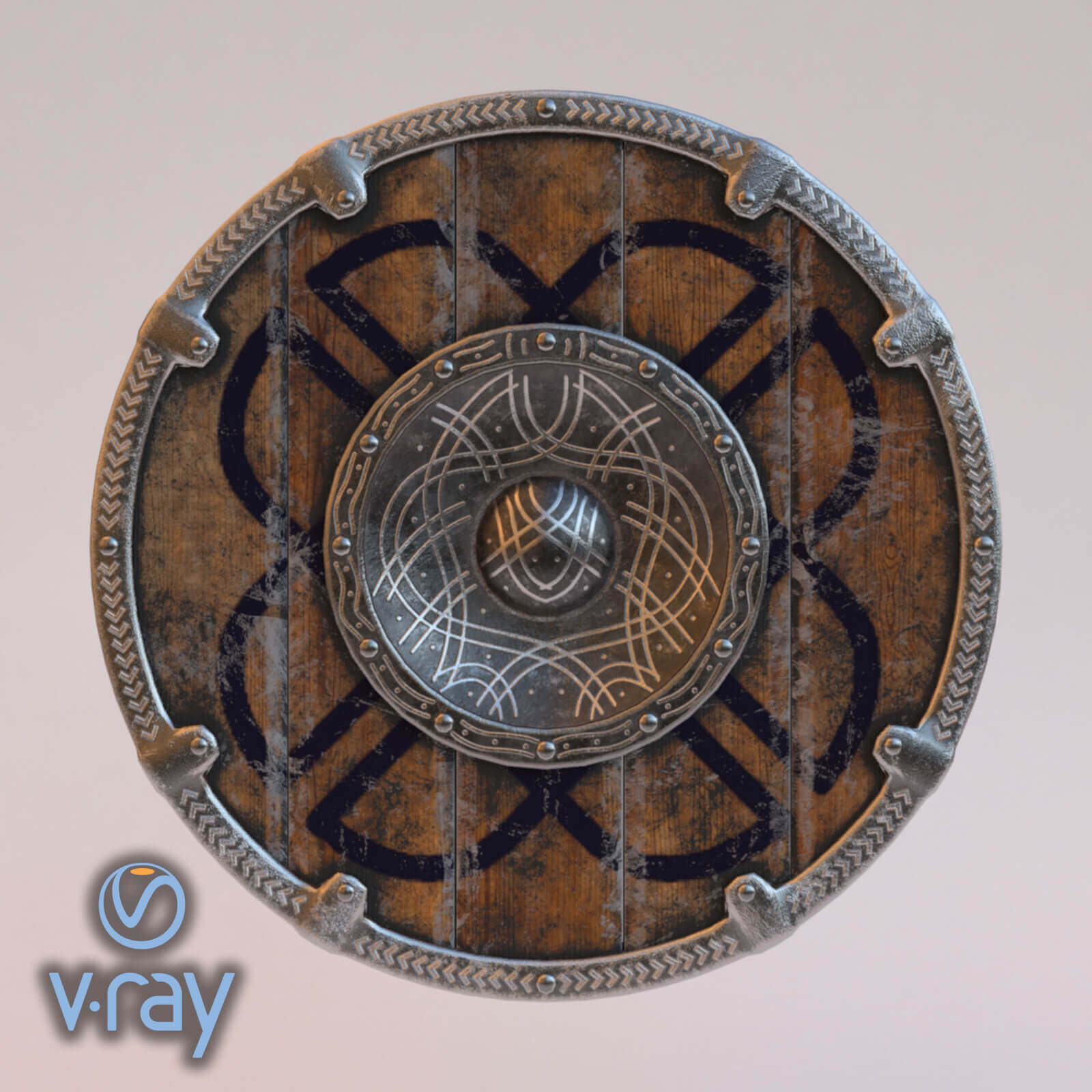 Viking Shield - 3D Model by Nicu_Tepes