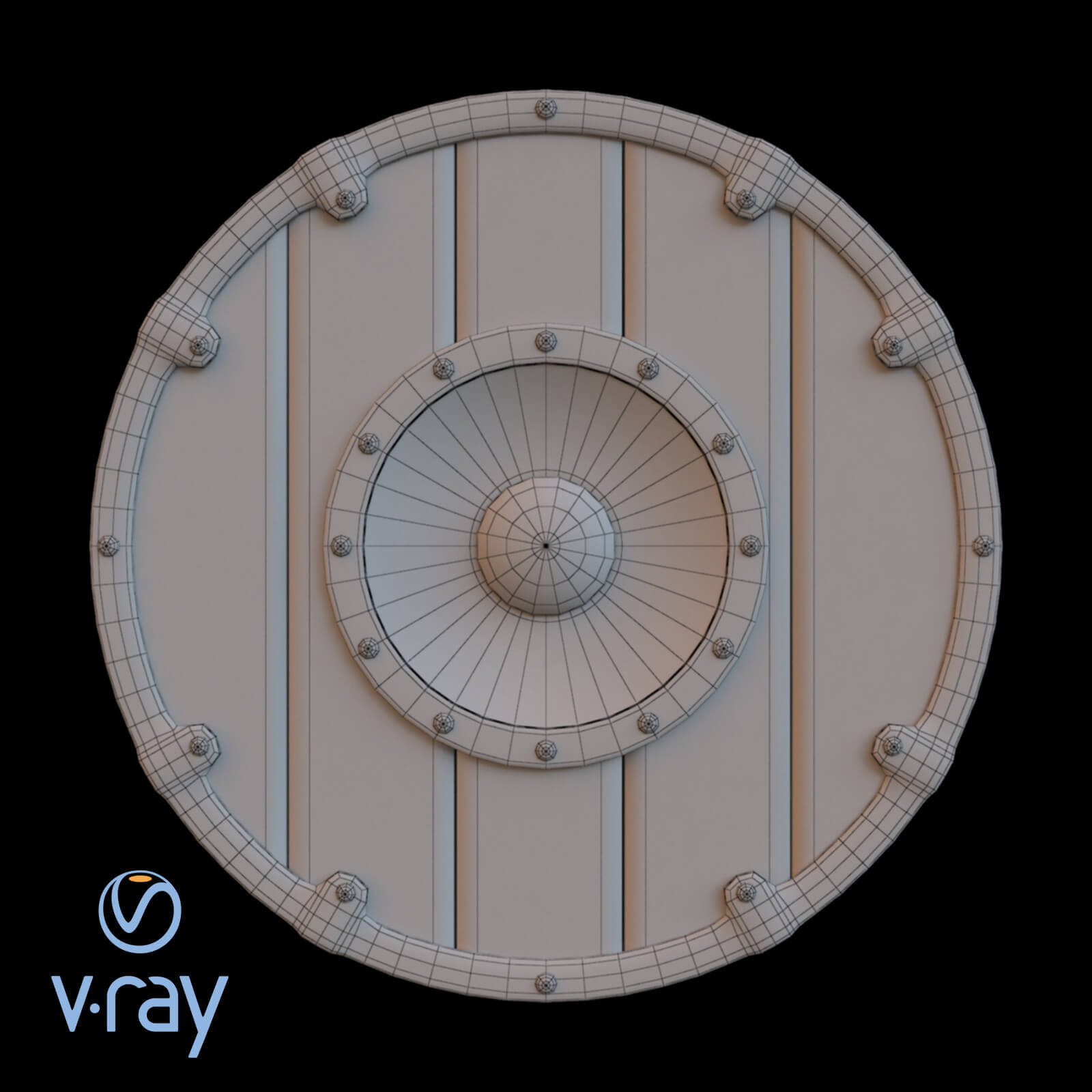 Viking Shield - 3D Model by Nicu_Tepes