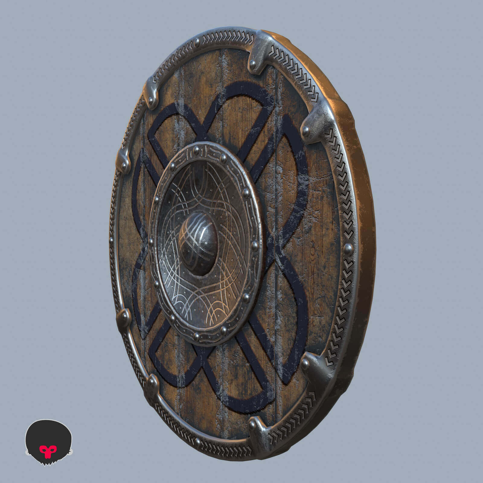 Viking Shield - 3D Model by Nicu_Tepes