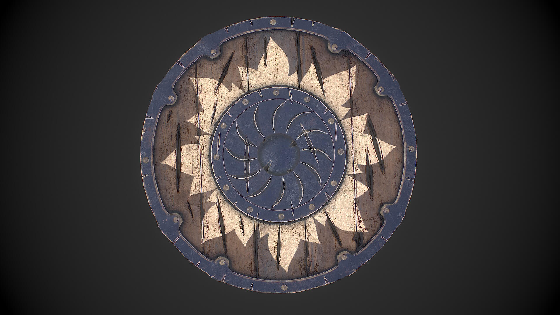 Viking Shield - 3D Model by Nicu_Tepes