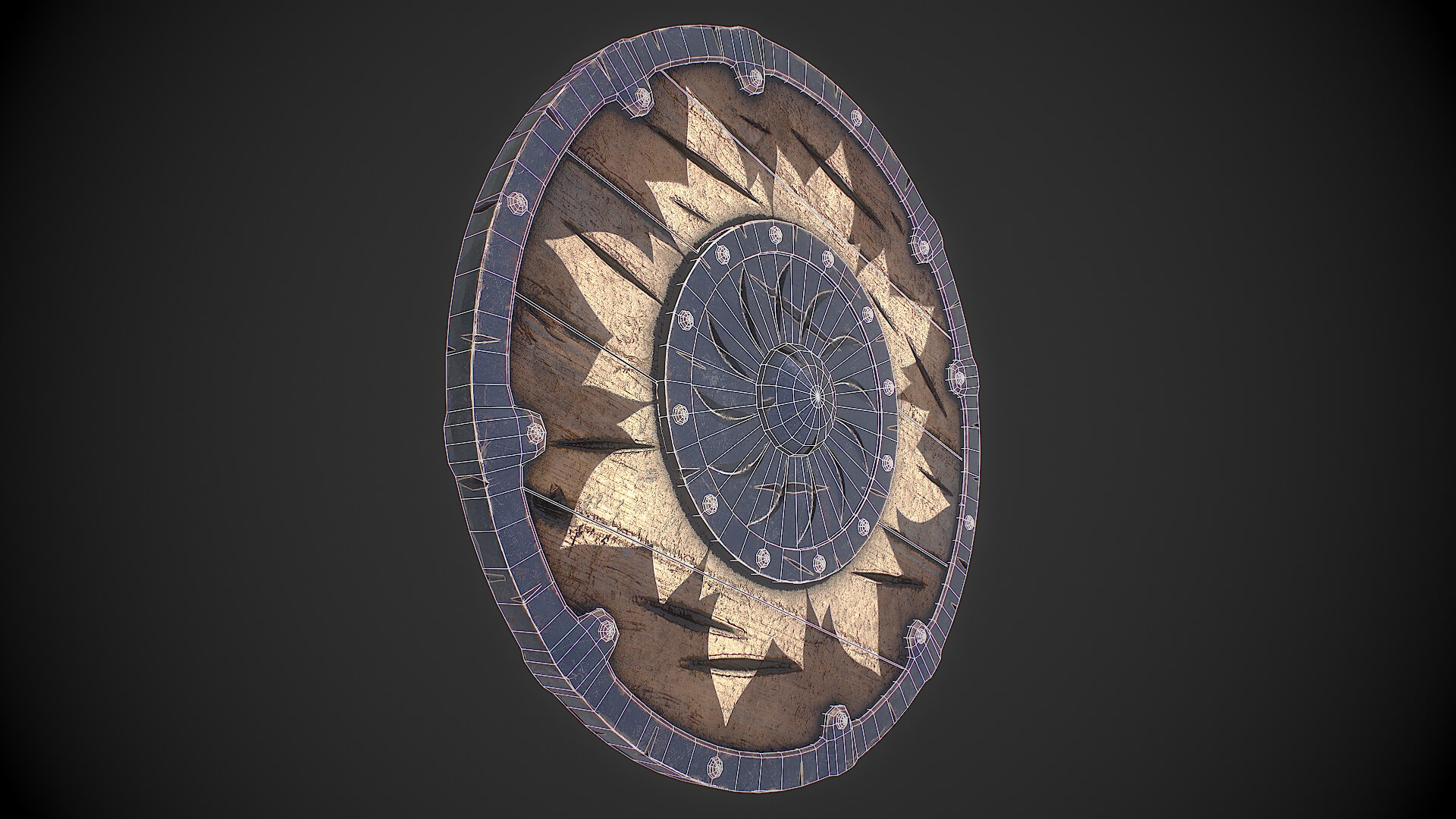 Viking Shield - 3D Model by Nicu_Tepes