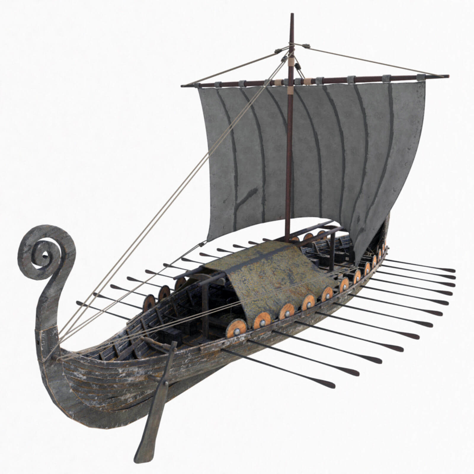 Viking Ship Drakkar - 3D Model by Nicu_Tepes