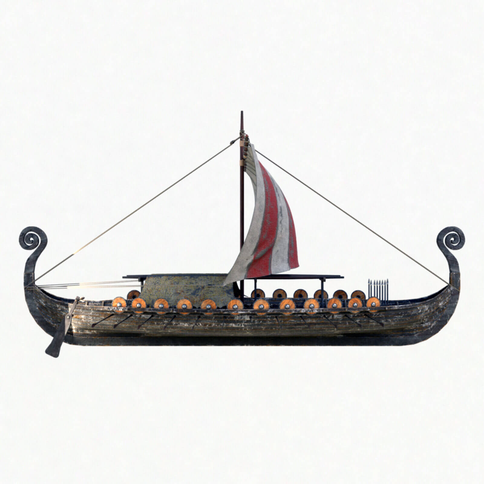 Viking Ship Drakkar - 3D Model by Nicu_Tepes