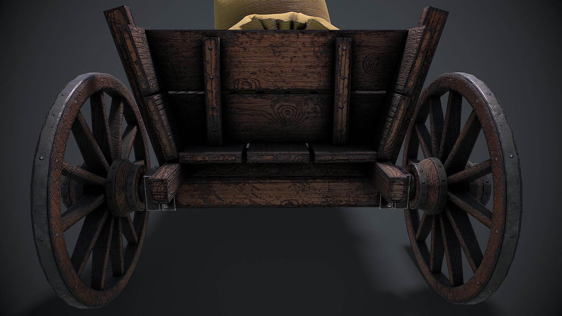 Wooden Cart 3D Model by Nicu_Tepes