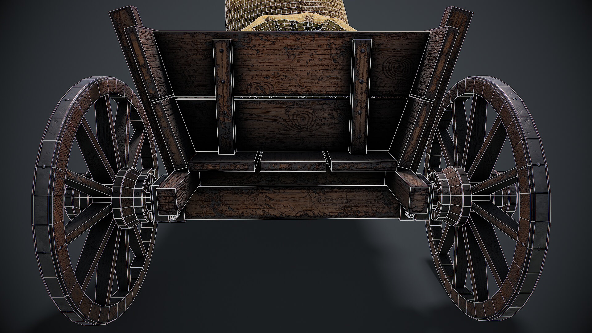 Wooden Cart 3D Model by Nicu_Tepes