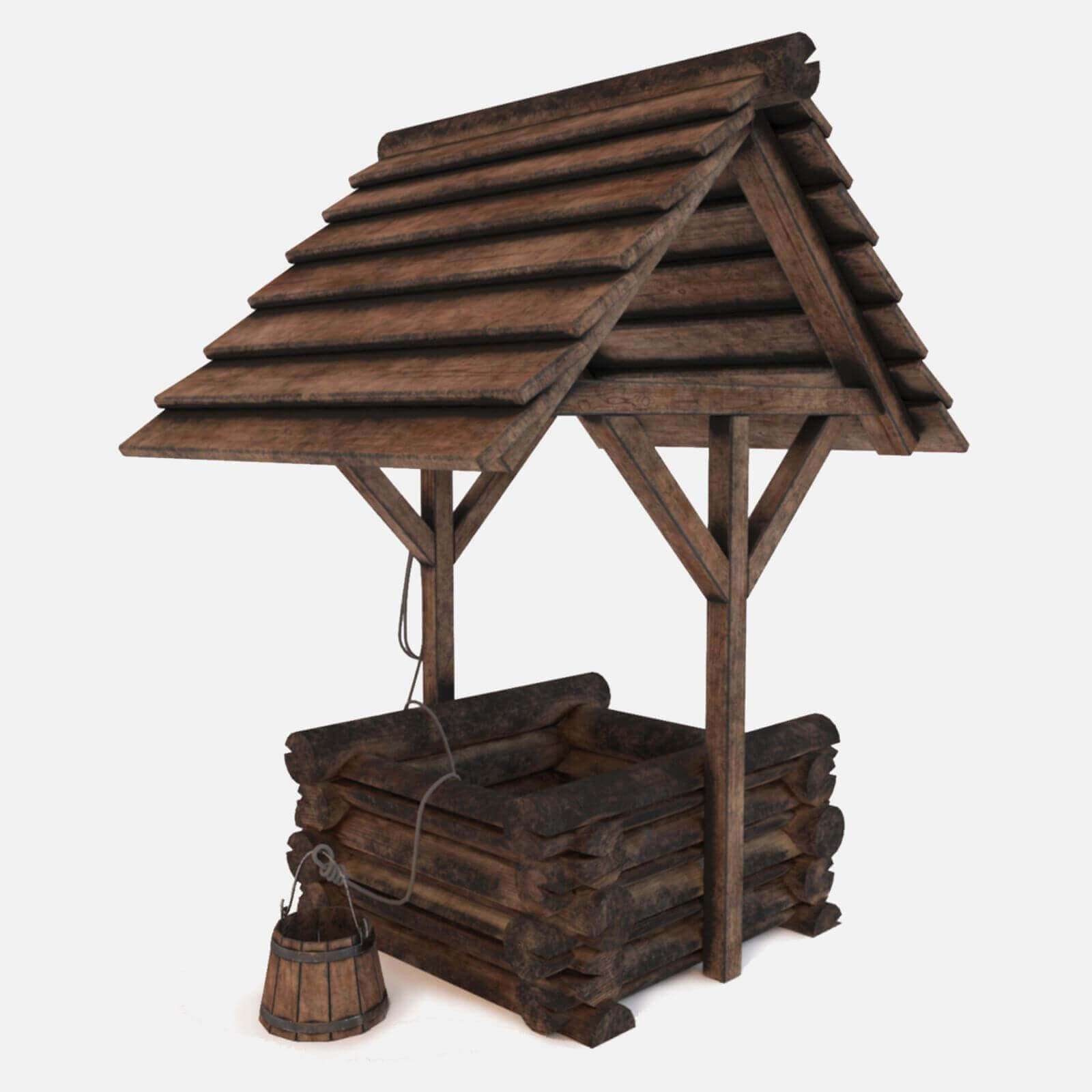 Wooden Well - Free 3D Model by Nicu_Tepes