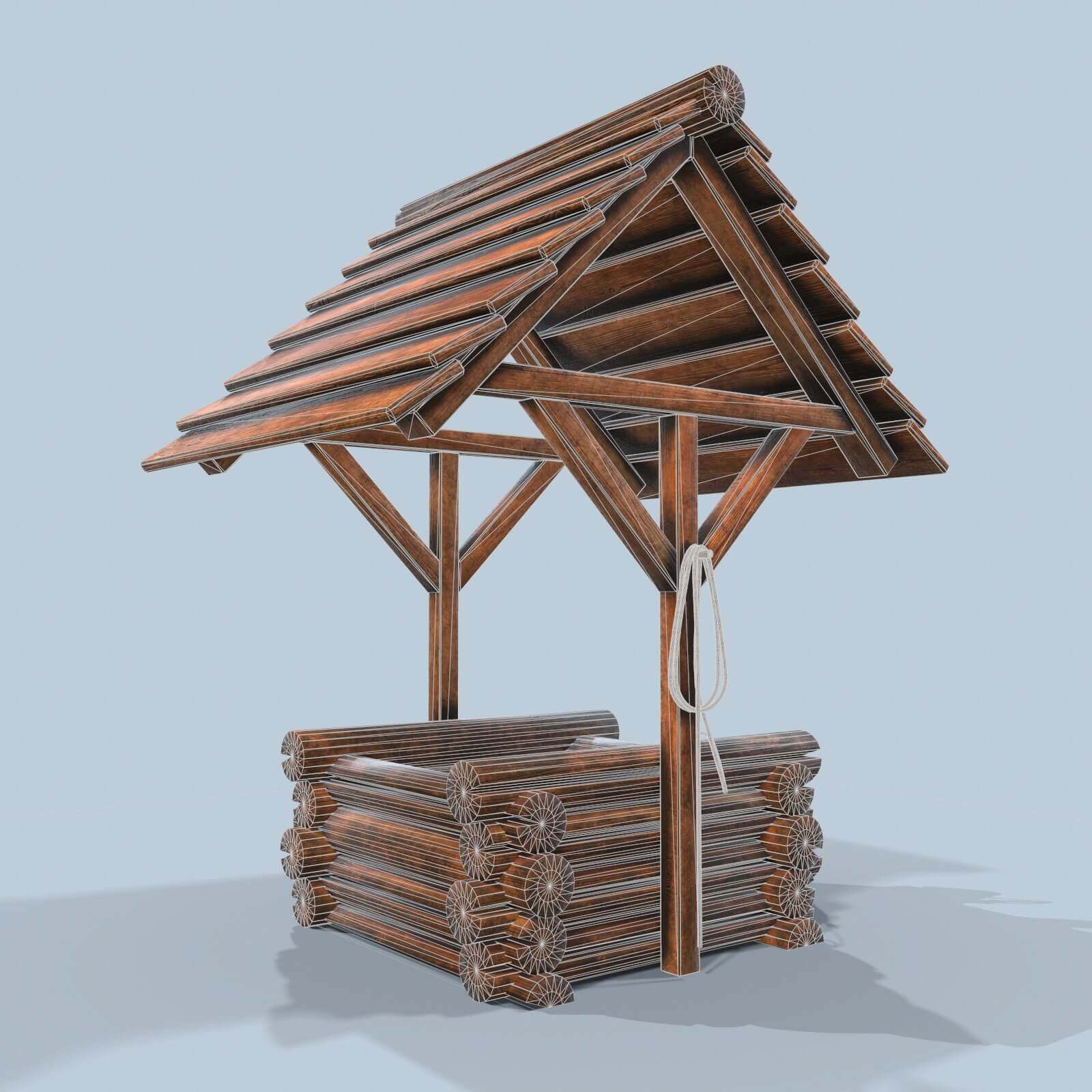 Wooden Well - Free 3D Model by Nicu_Tepes
