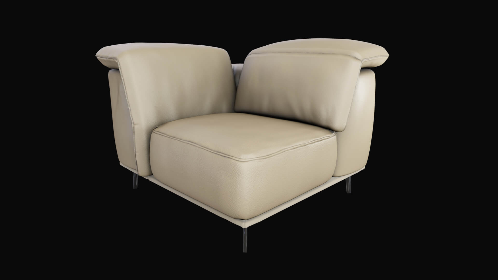 Leather Sofa - 3D Model by Nik Fiorentino