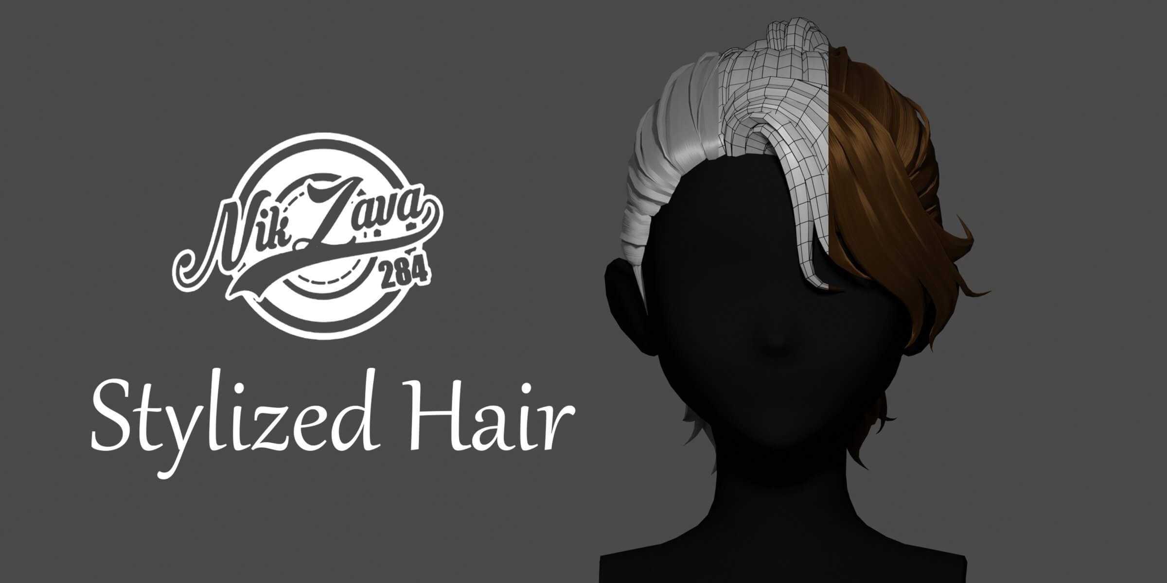 Stylized Hair V3 - 3D Model by Nik284
