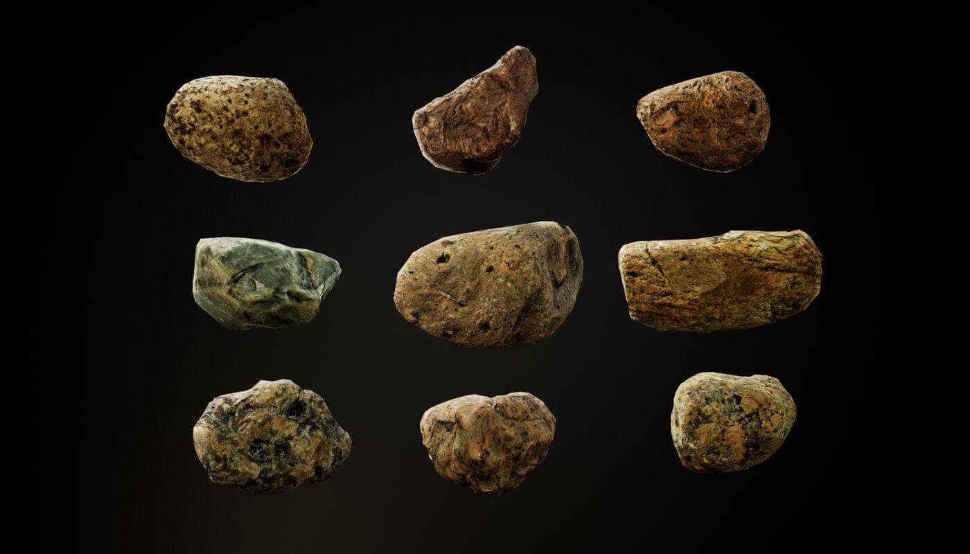 Smooth Stone Pack Vol. 1 - 3D Model by NineAssets