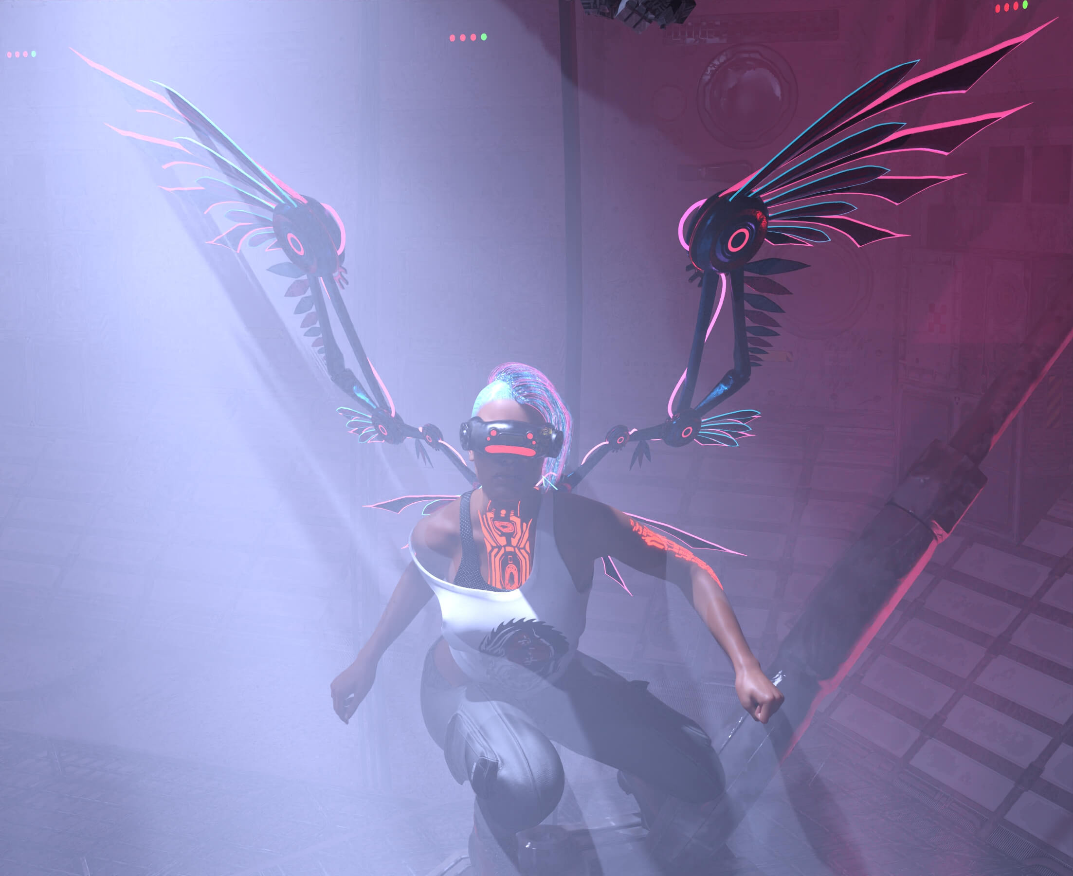 Augmented Angel 3D Render, Digital Art by ninjxc