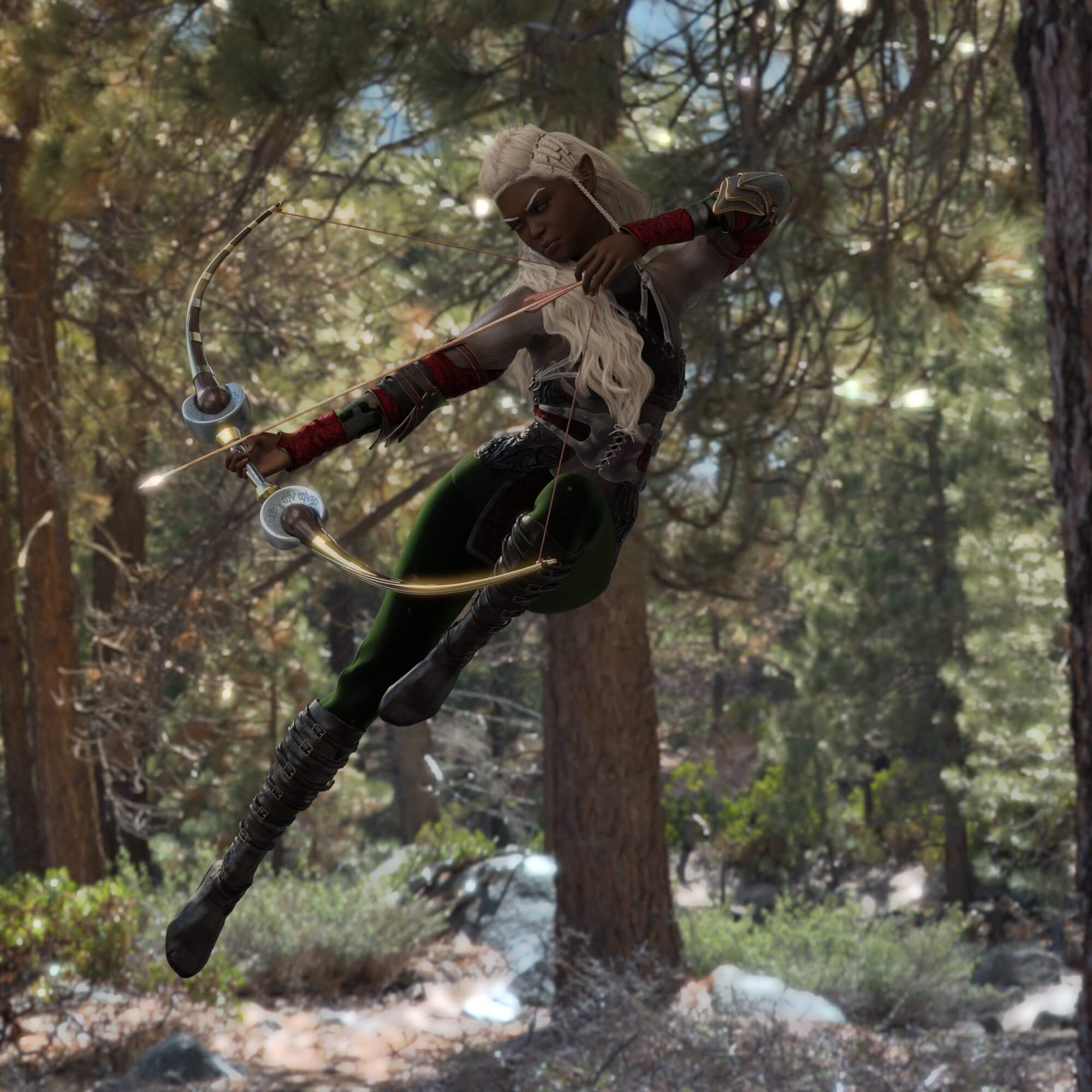 Dark Elf 3D Render, Digital Art by ninjxc