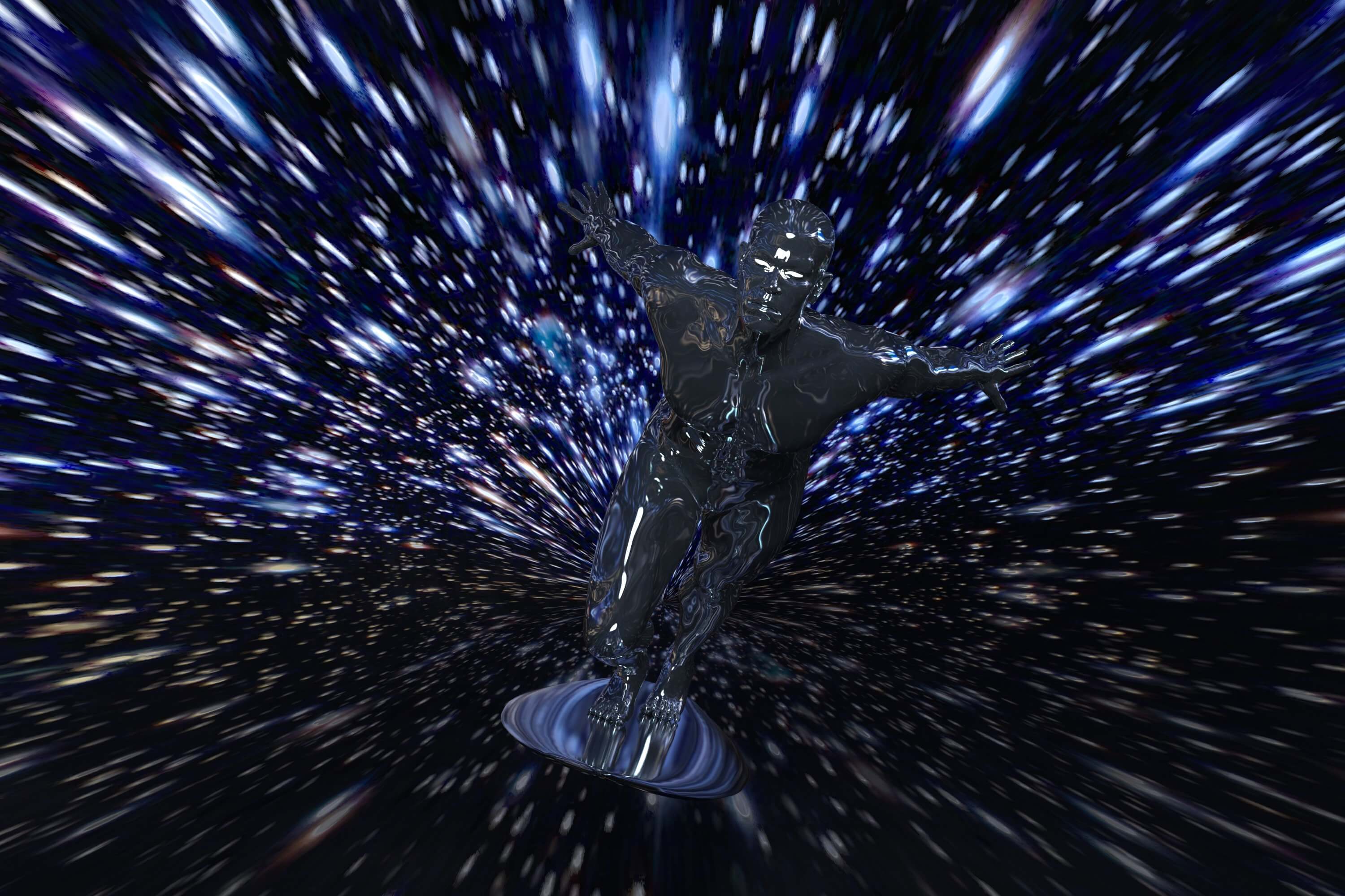 Silver surfer 3D Render, Digital Art by ninjxc