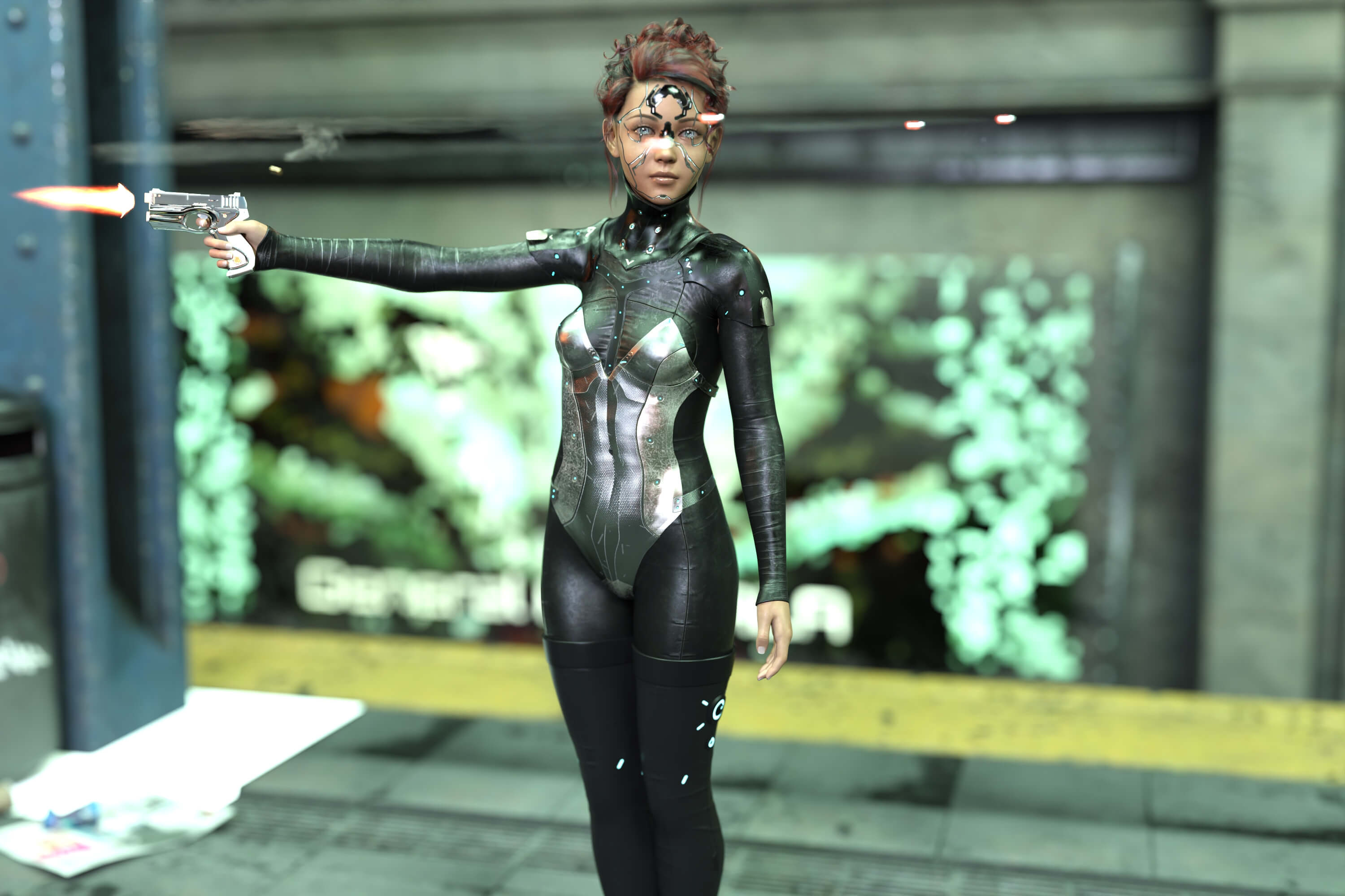 Taking the time to admire a sweet looking half bob 3D Render