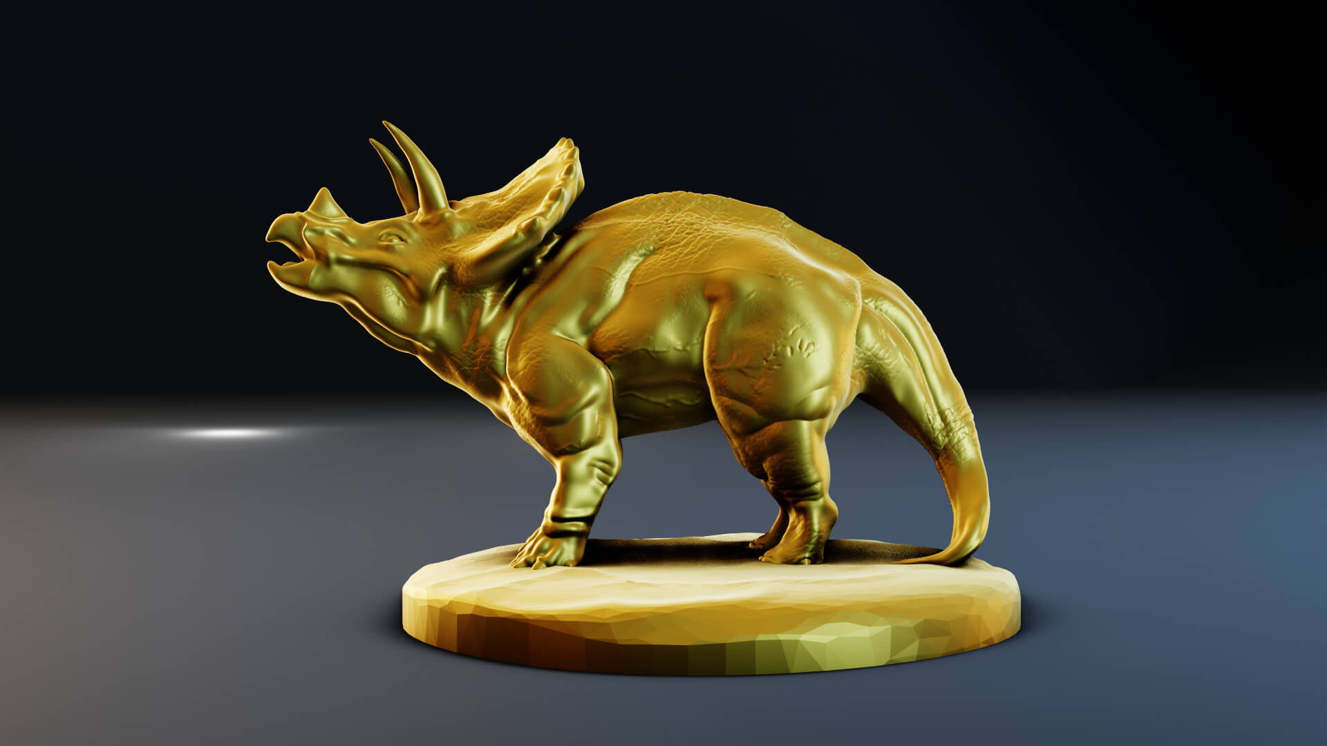 Triceratops Standing Stl - 3D Model by Niranjay