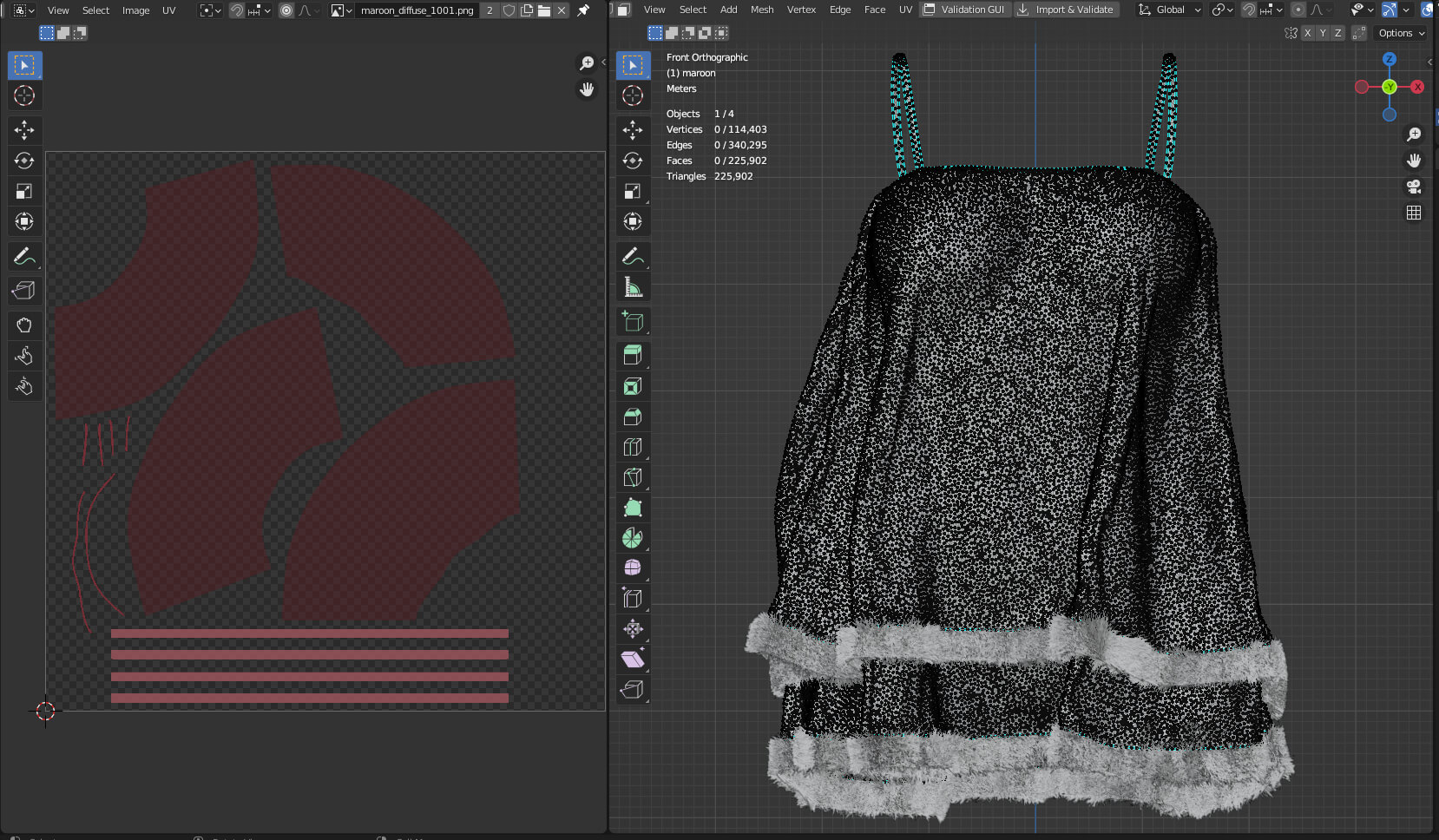 Maroon Babydoll Fitted to Gen 8 Body Mesh - 3D Model by nitrogenarsenic