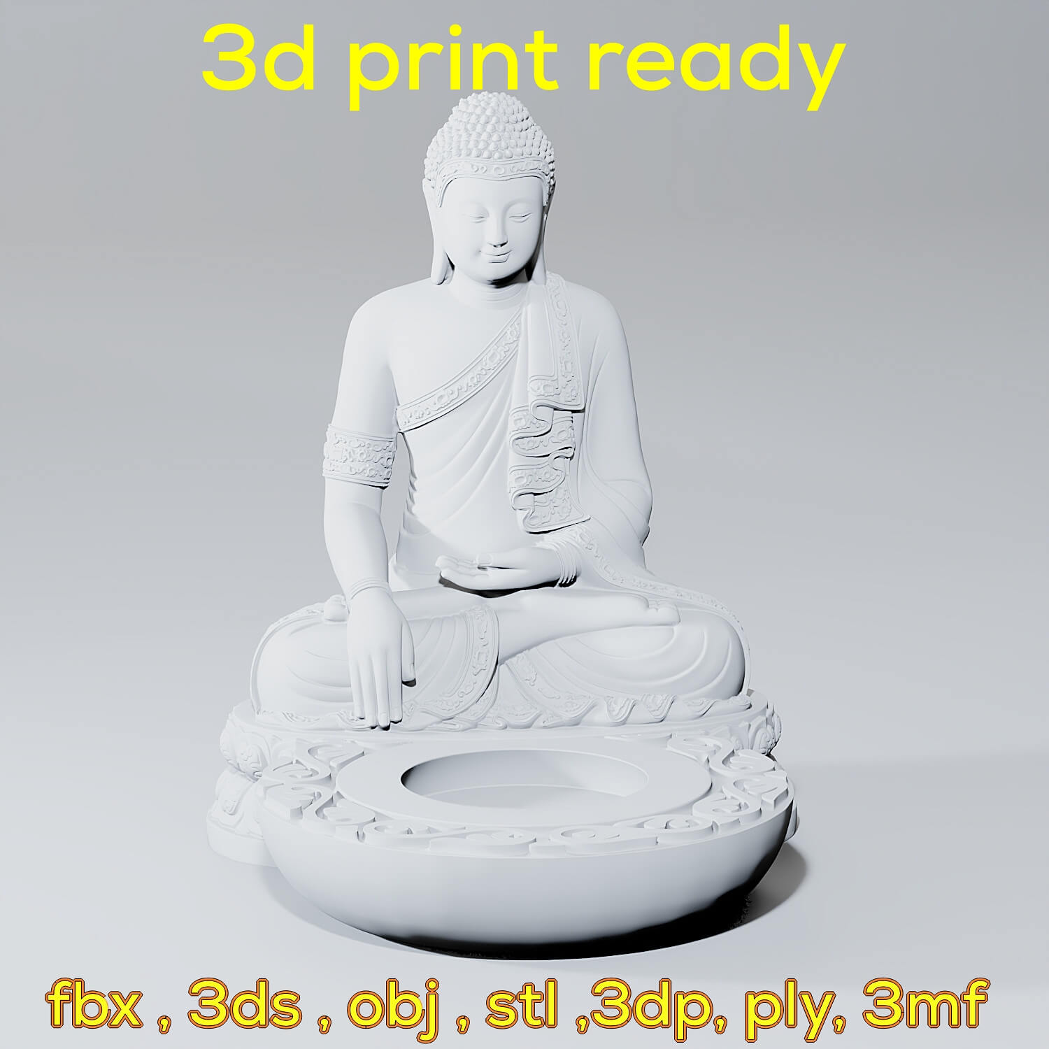 Buddha Incense Stand - 3D Model by nivinpoly420