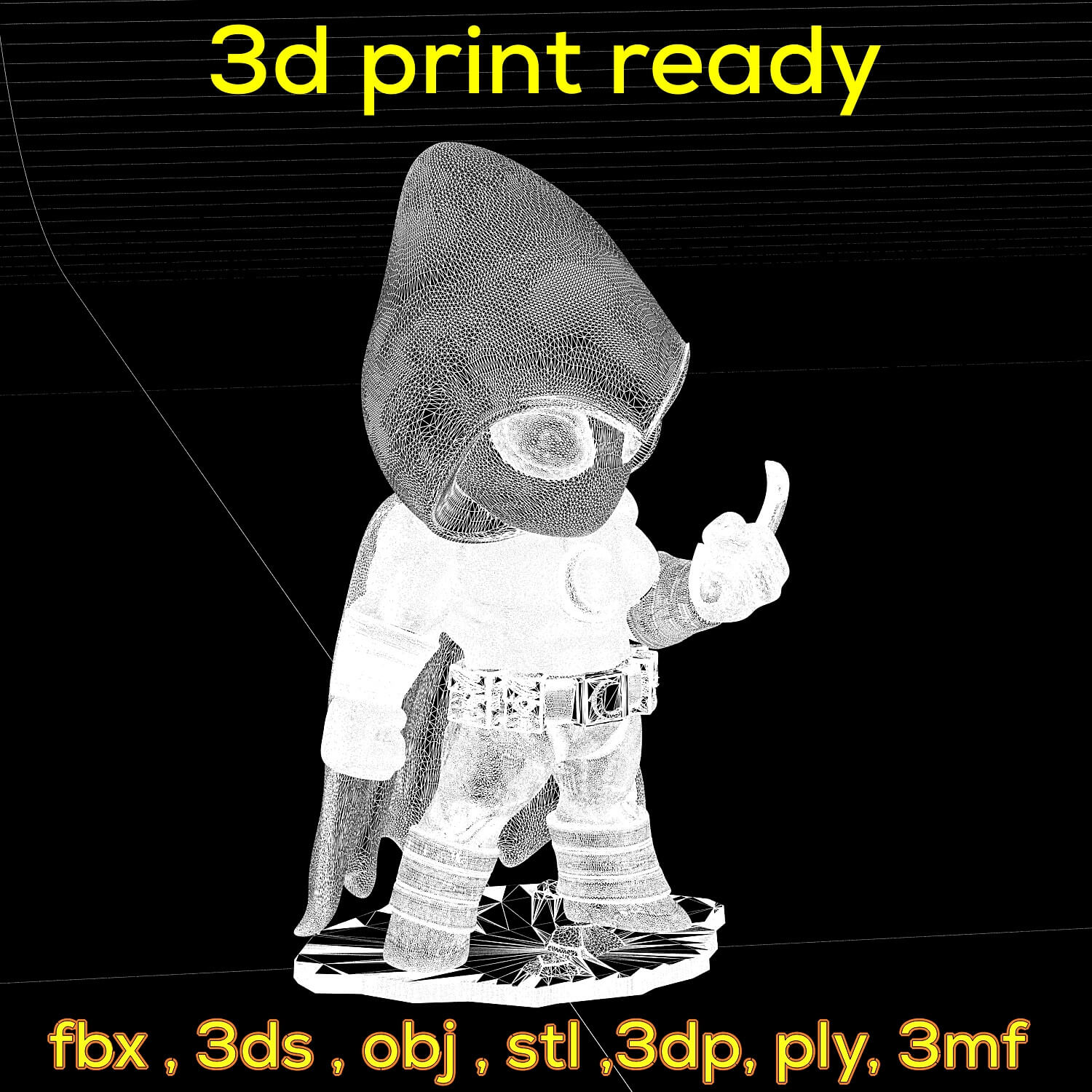 Moon Knight Chibi Action Figure - 3D Print Model by nivinpoly420