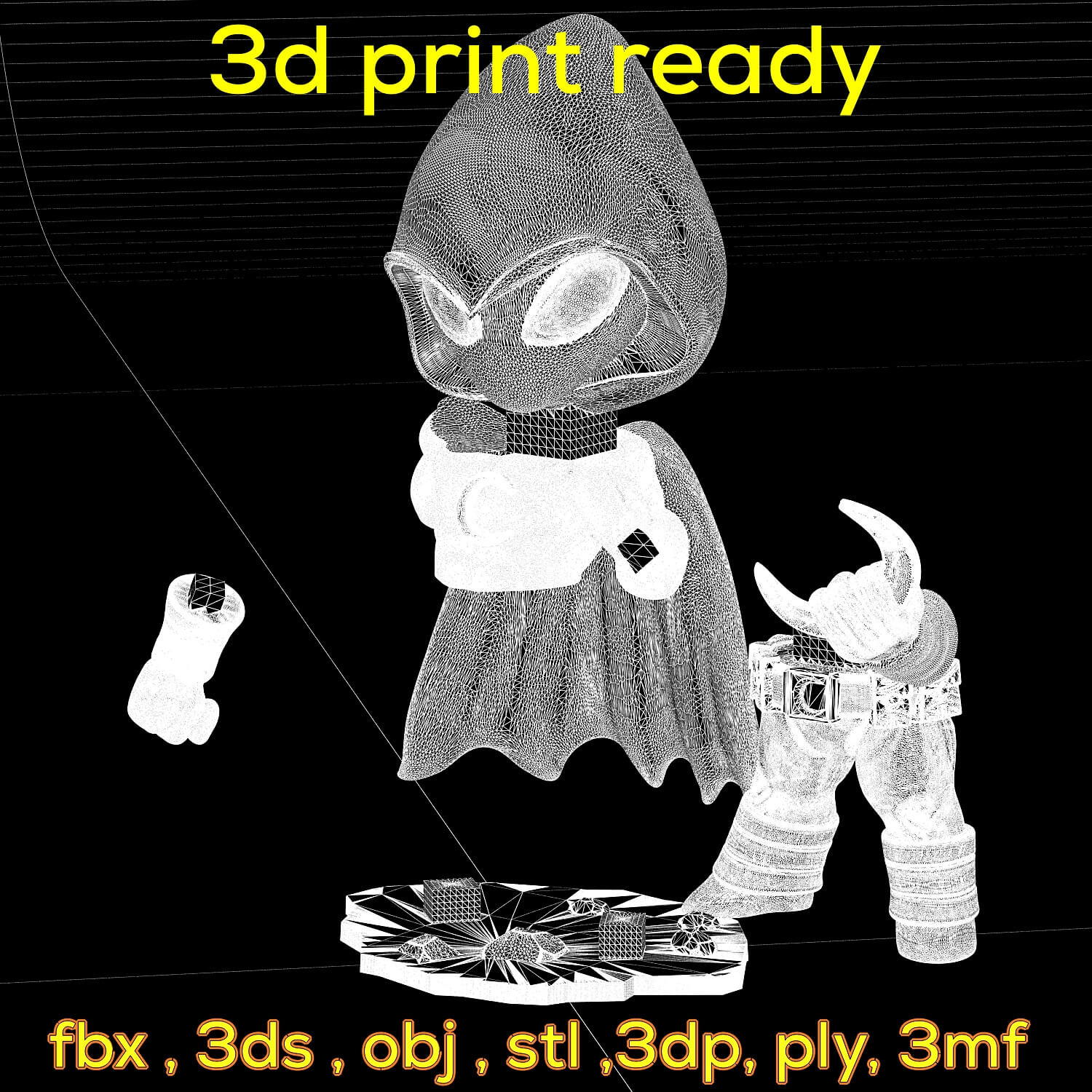 Moon Knight Chibi Action Figure - 3D Print Model by nivinpoly420