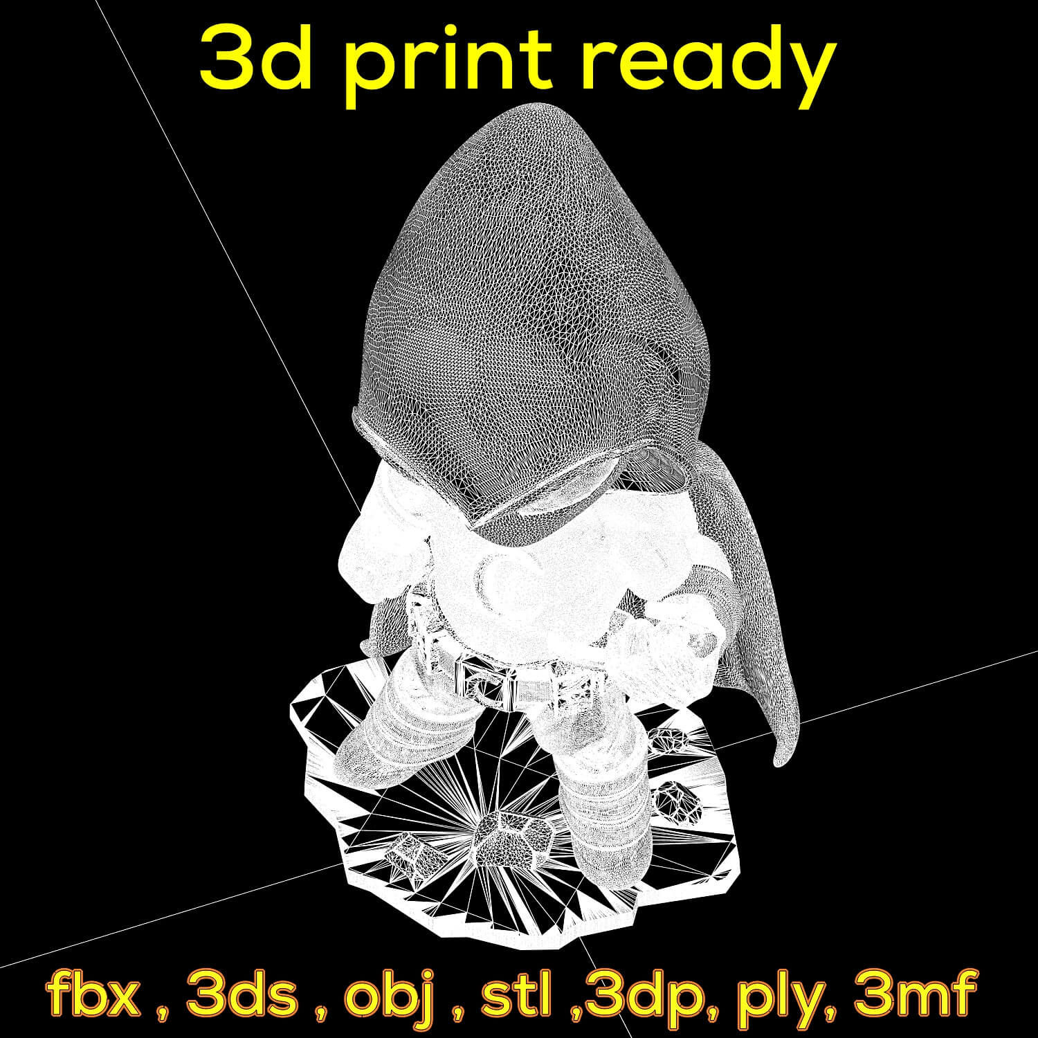 Moon Knight Chibi Action Figure - 3D Print Model by nivinpoly420