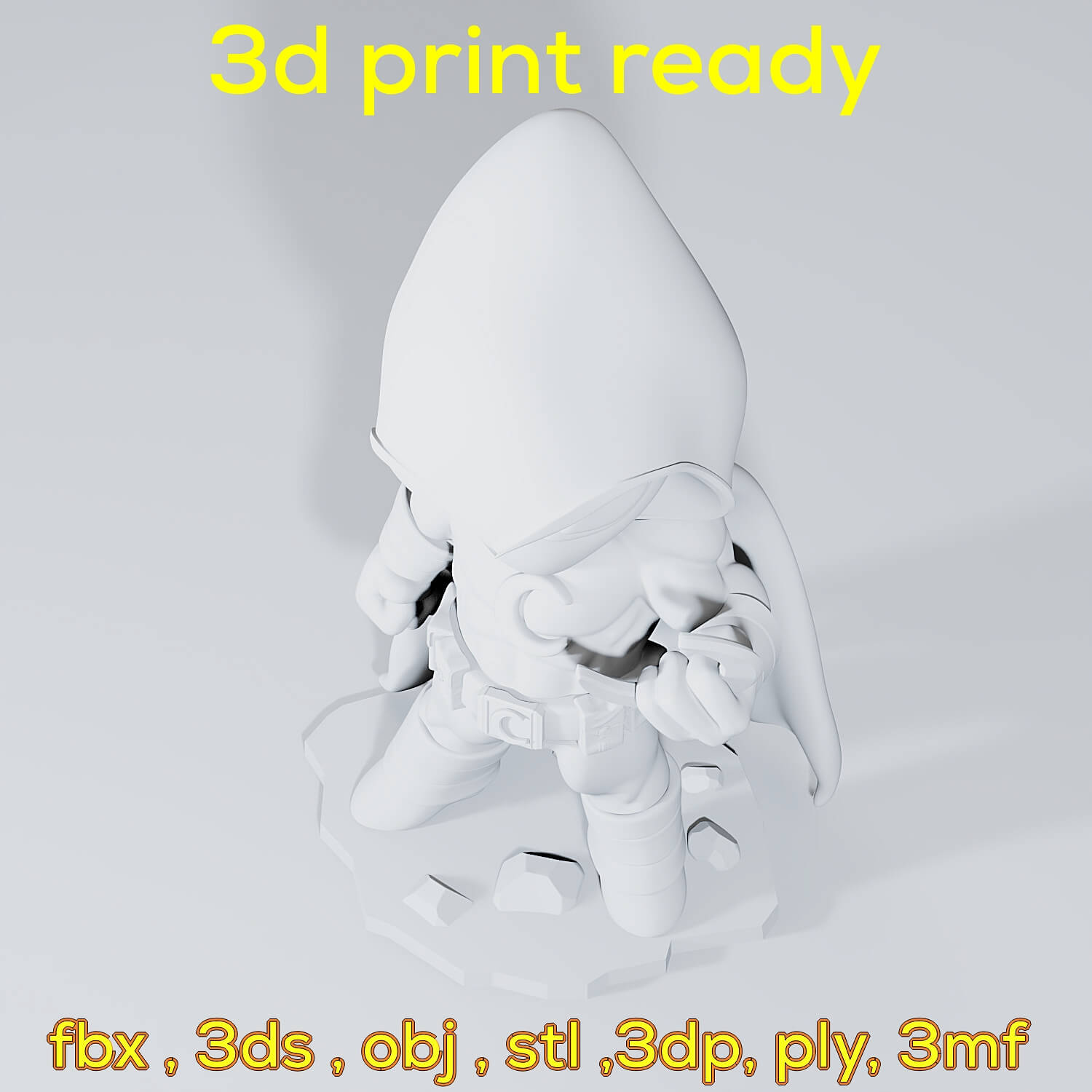 Moon Knight Chibi Action Figure - 3D Print Model by nivinpoly420